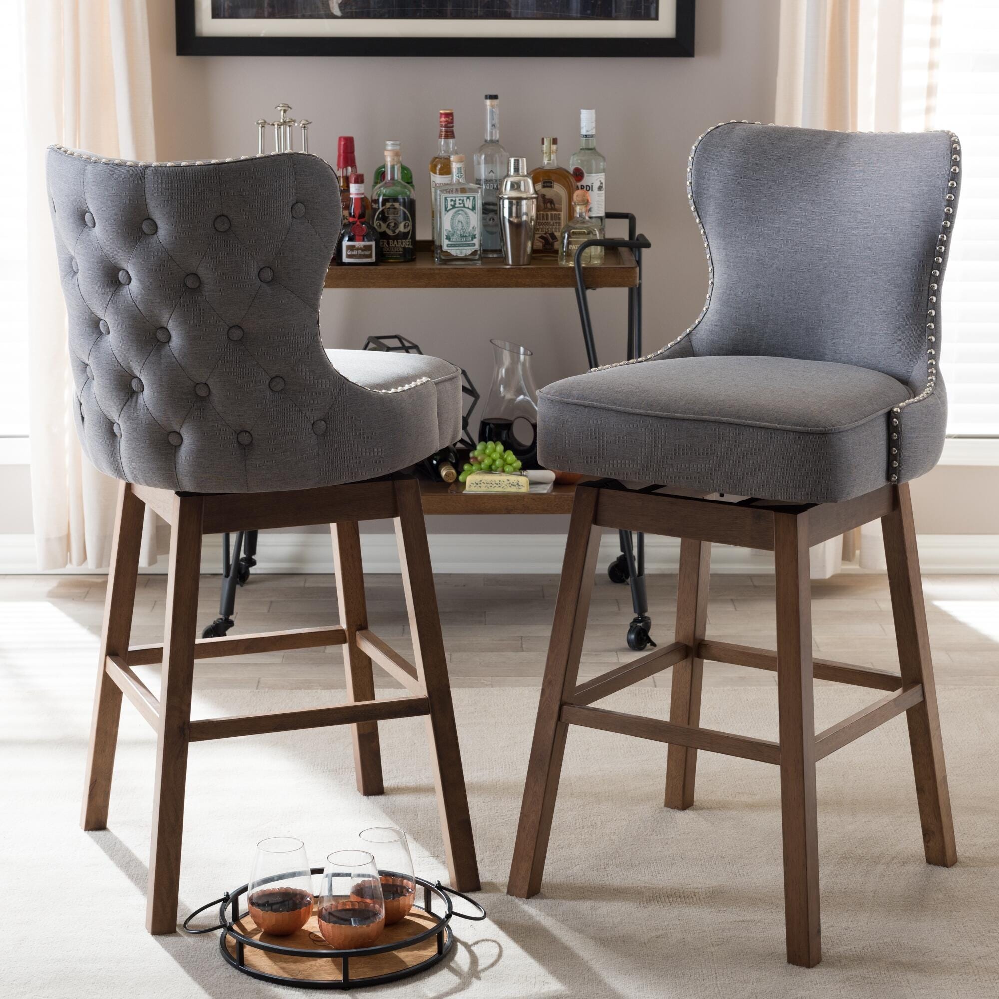 Click here for Baxton Studio Gradisca Swivel Barstool (Set of 2)... prices