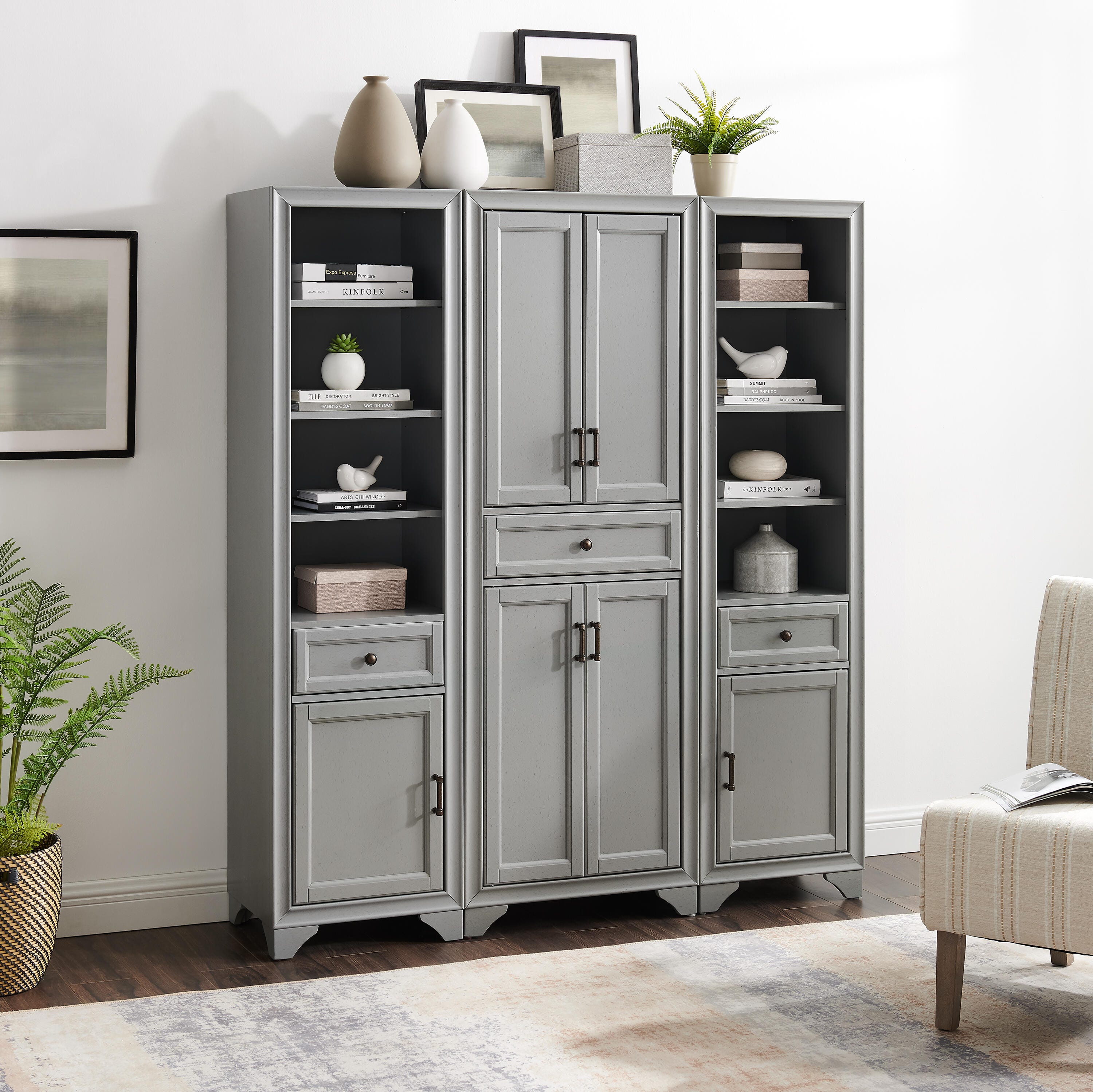 Click here for Tara 3Pc Pantry Set  Distressed Gray prices