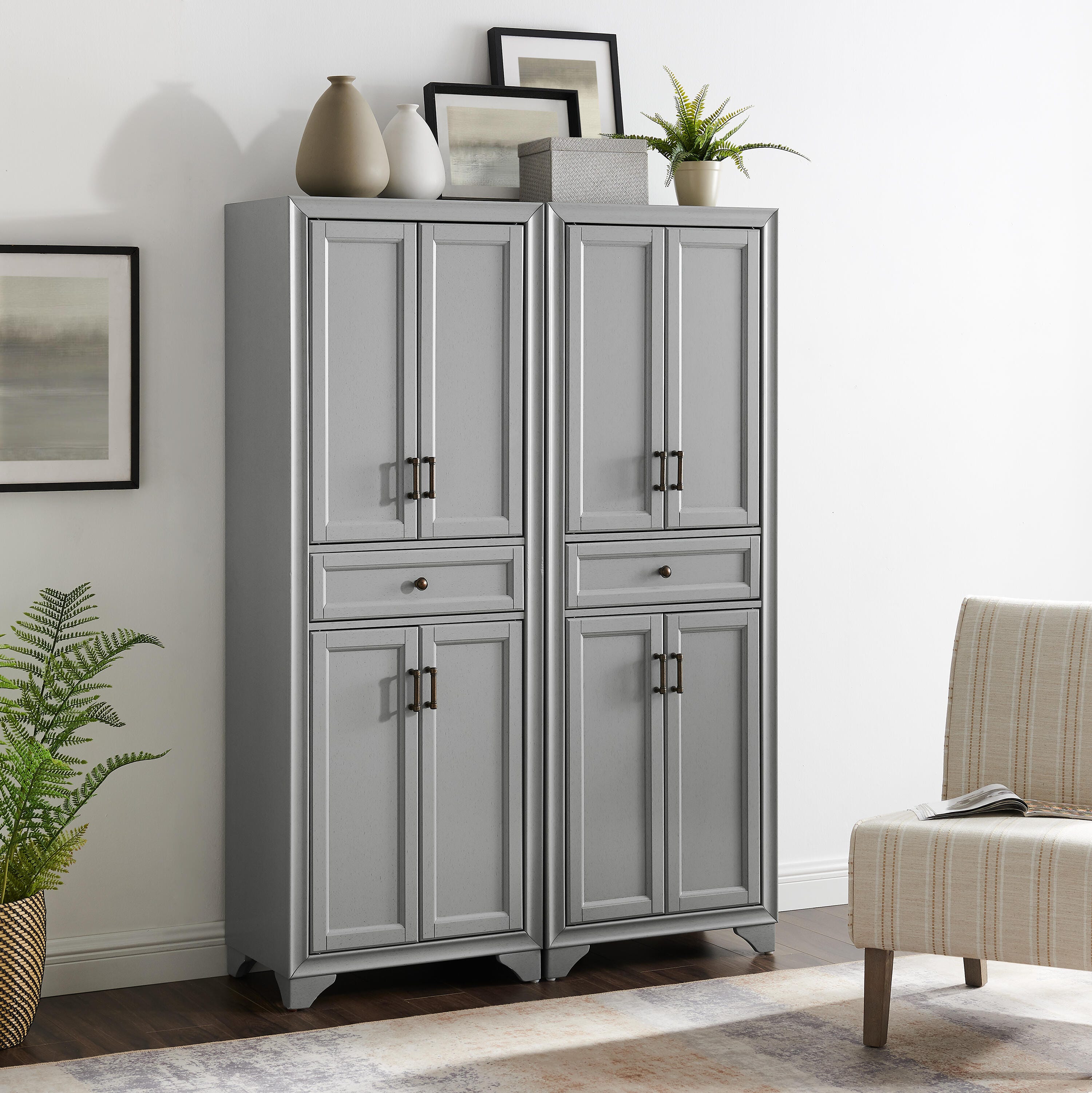 Click here for Tara 2Pc Pantry Set  Distressed Gray prices