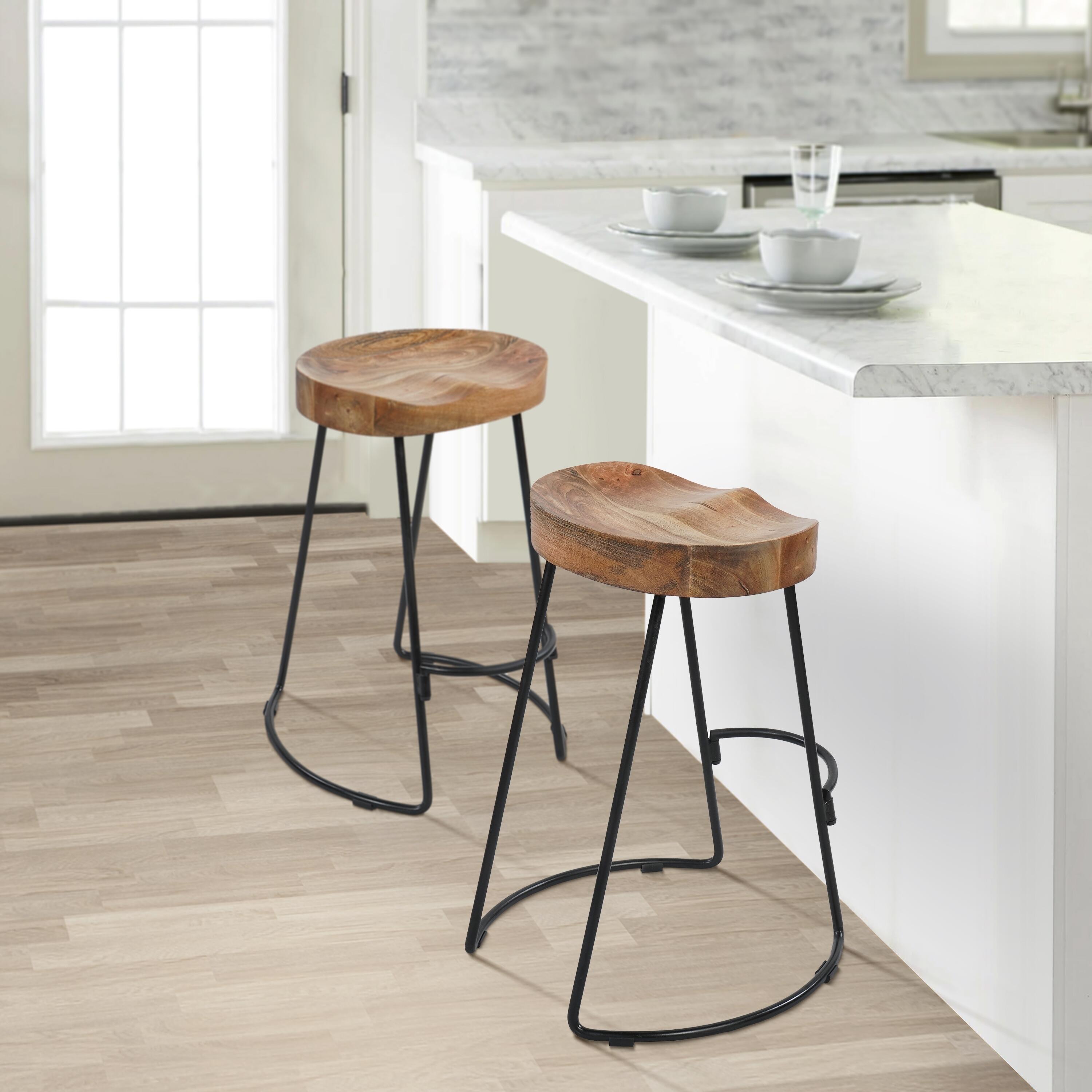 Click here for Benzara.inc Ela Counter Height Bar Stool  Brown prices