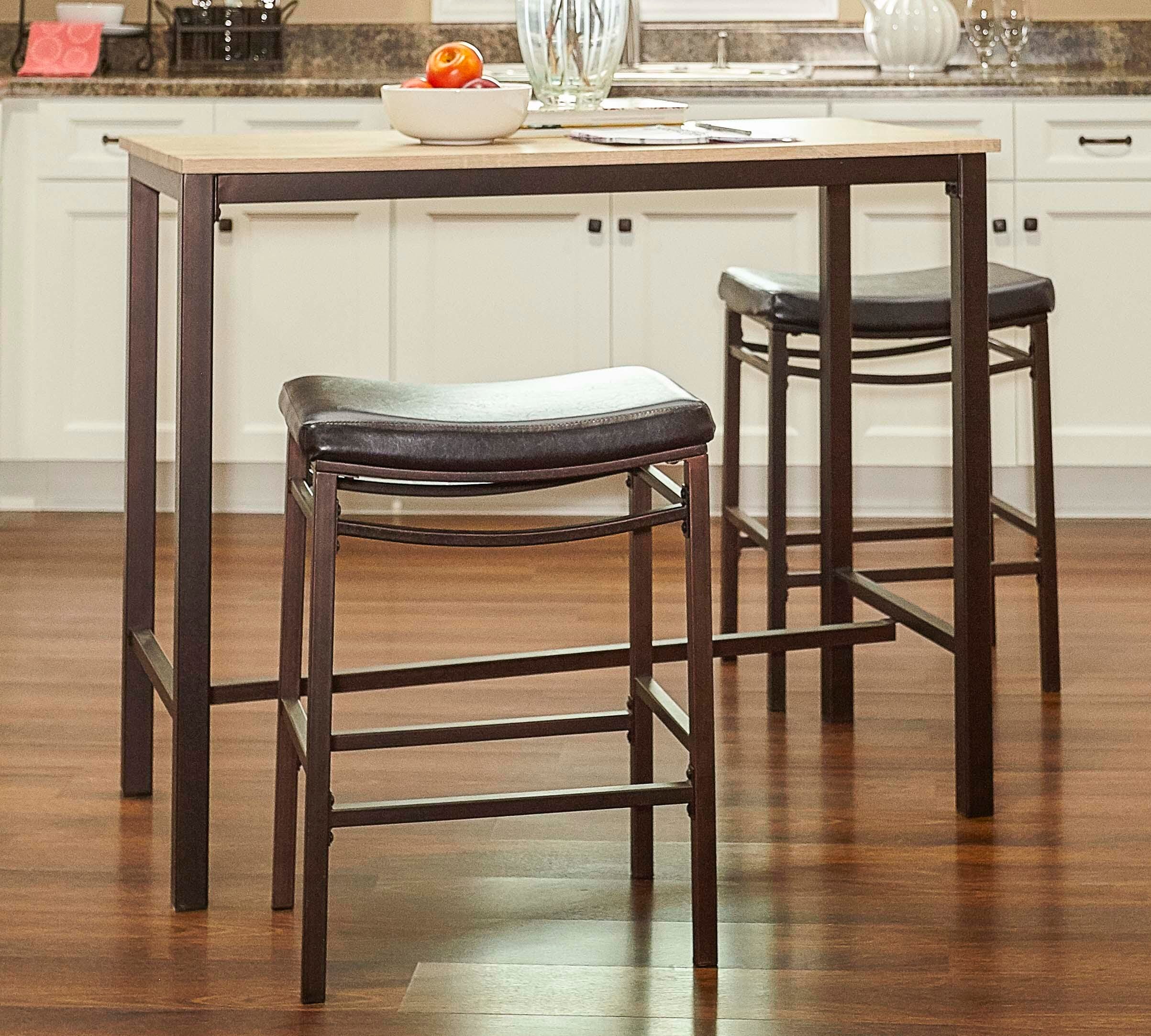 Click here for Linon Tift Dining Table and 2 Bar Stools Set  Brow... prices