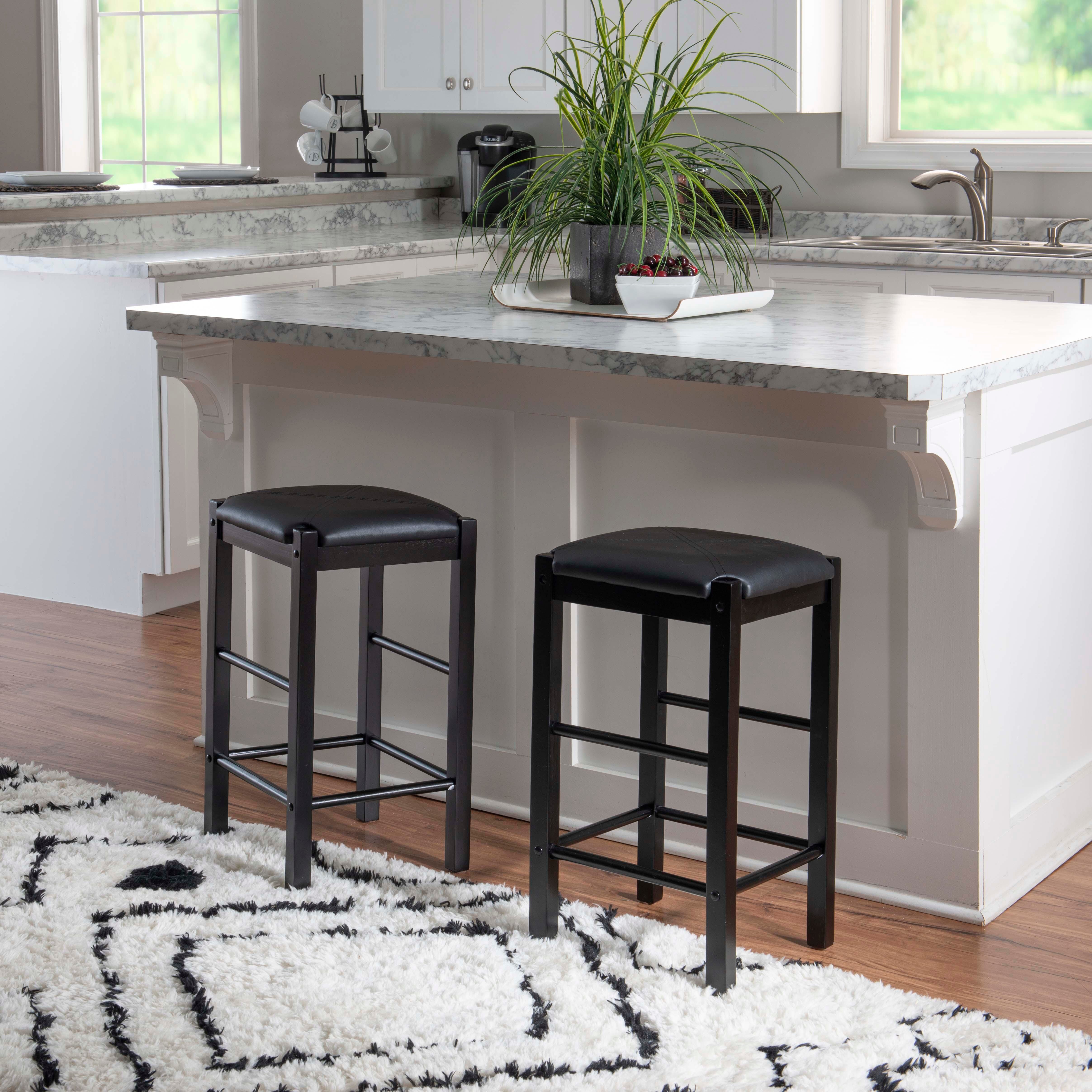 Click here for Linon Iris Backless Counter Stools (Set of 2)  Bla... prices