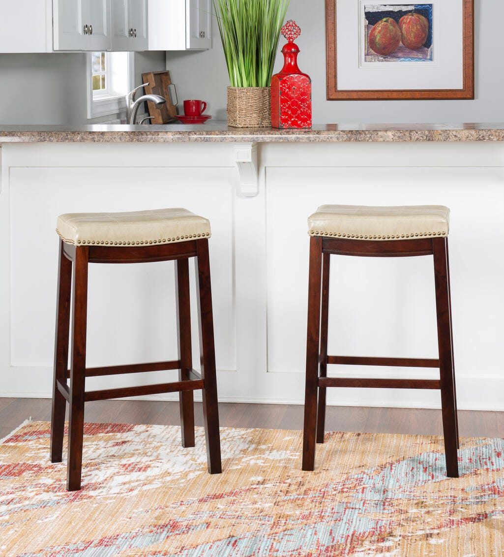 Click here for Linon Claridge Bar Stools (Set of2)  Tan/Brown prices