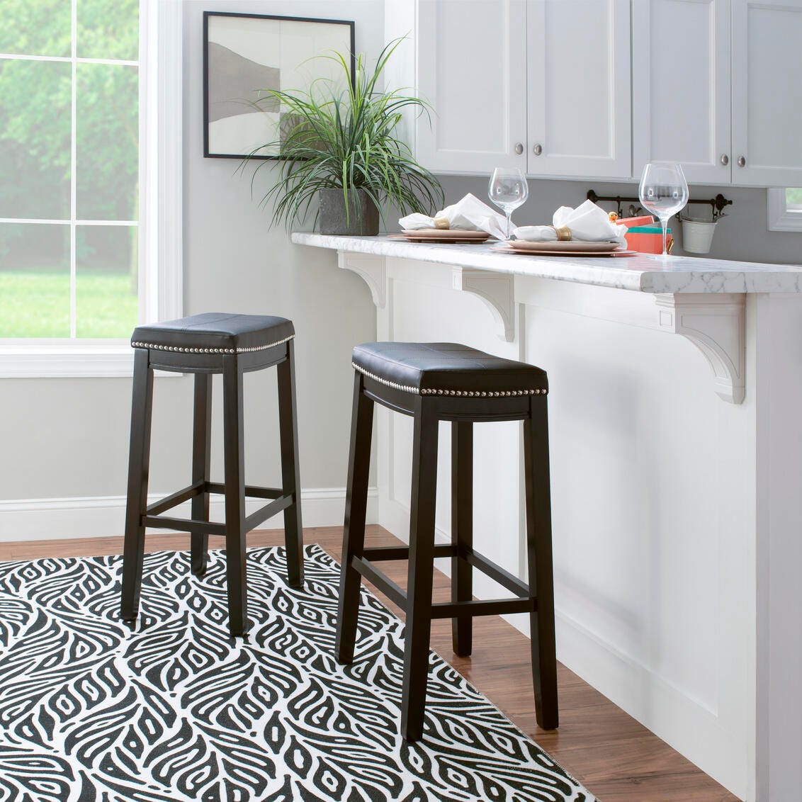 Click here for Linon Claridge Bar Stools (Set of2)  Black prices