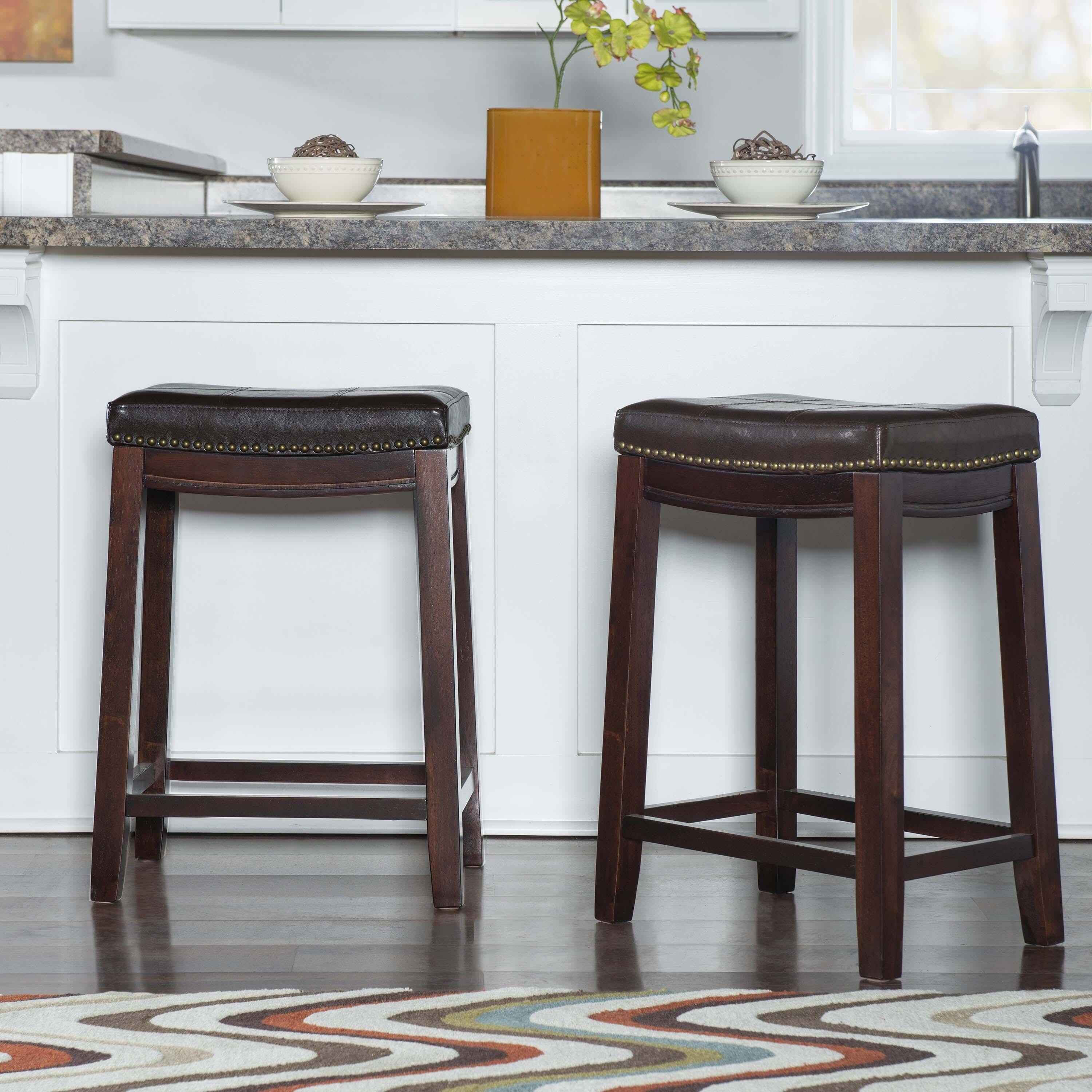 Click here for Linon Claridge Counter Stools (Set of2)  Black/Bro... prices