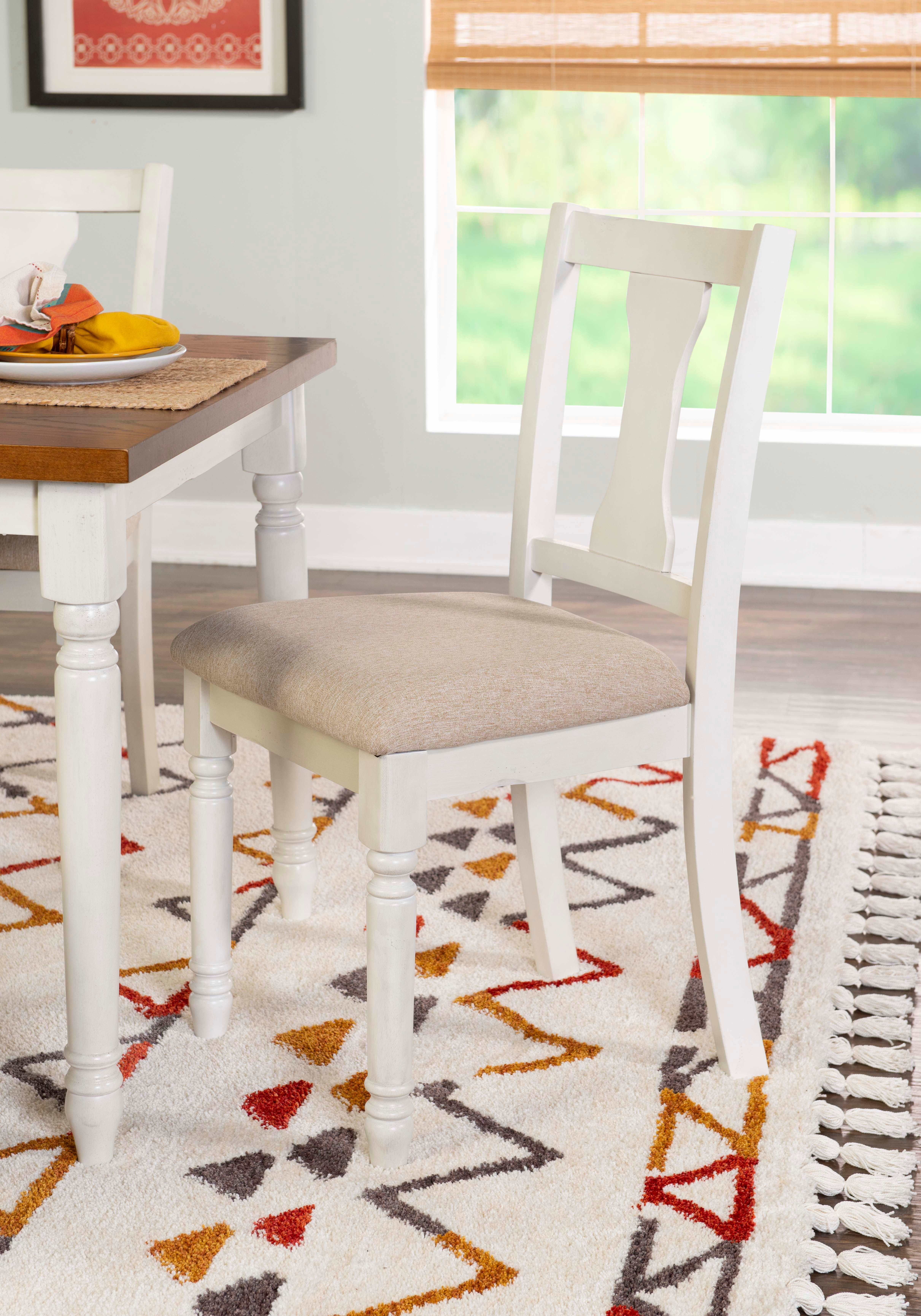 Click here for Linon Wesley Dining Chairs (Set of 2)  Vanilla Whi... prices