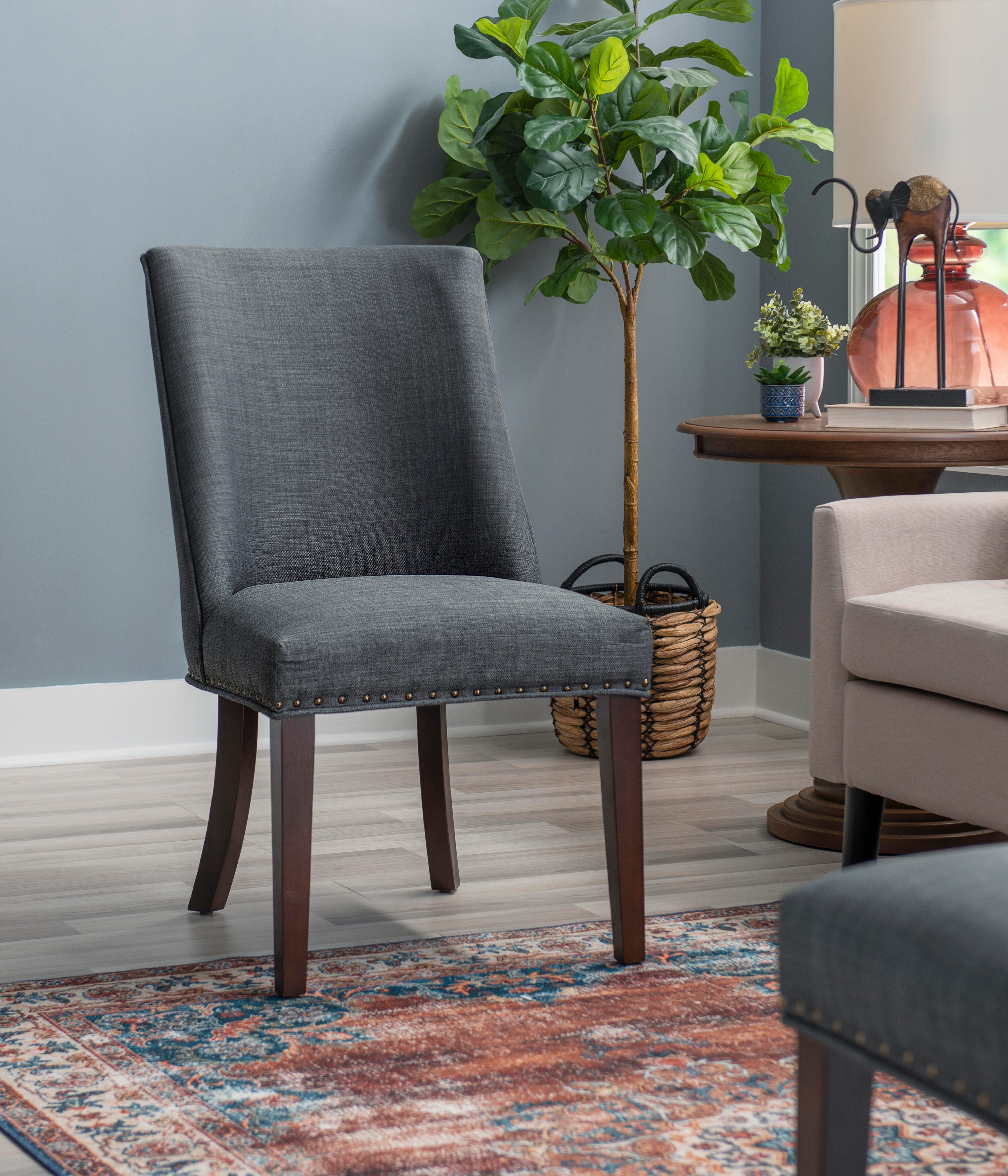 Click here for Linon Gentry Dining Chairs (Set of 2)  Espresso/Gr... prices