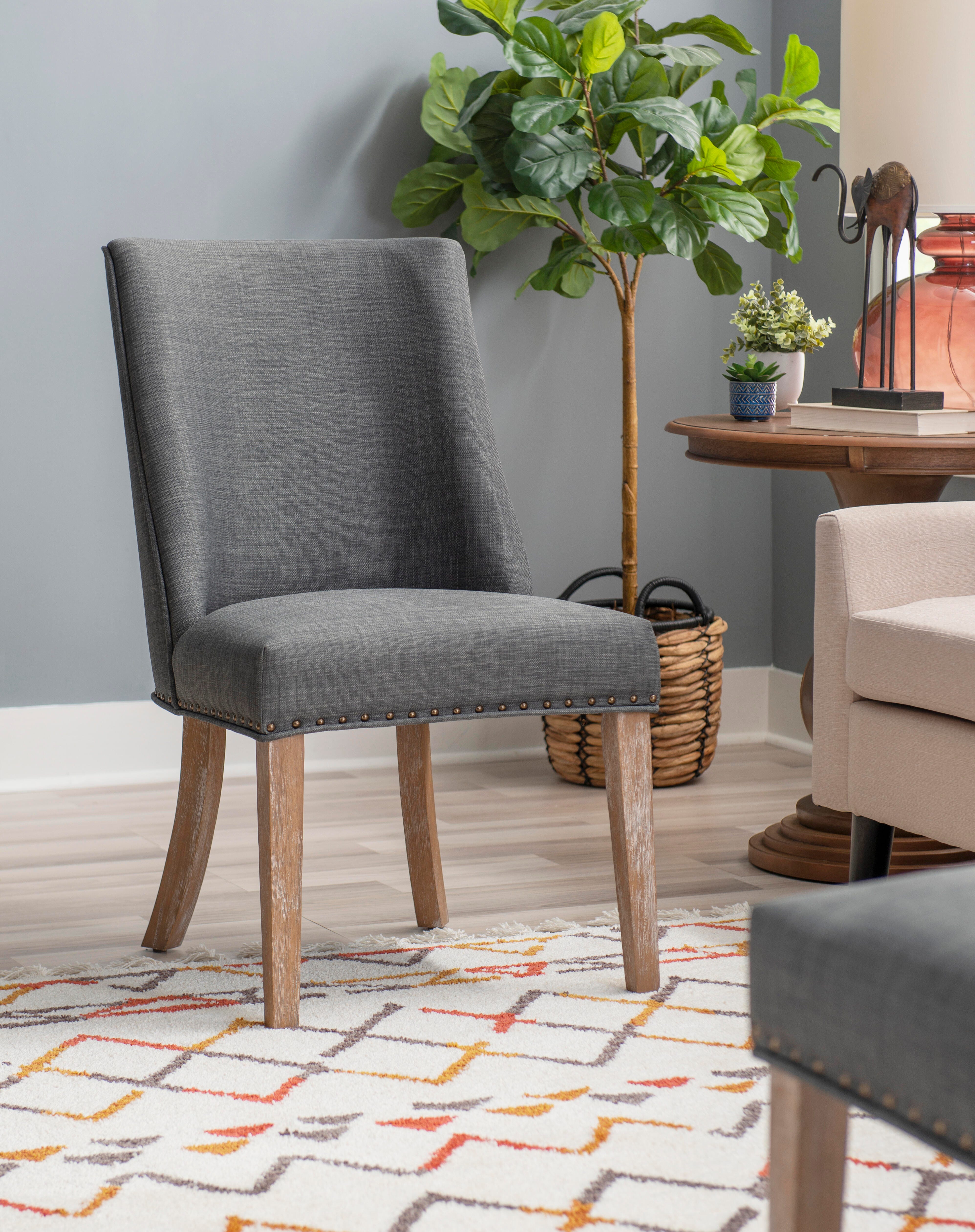 Click here for Linon Gentry Dining Chairs (Set of 2)  Gray/Natura... prices