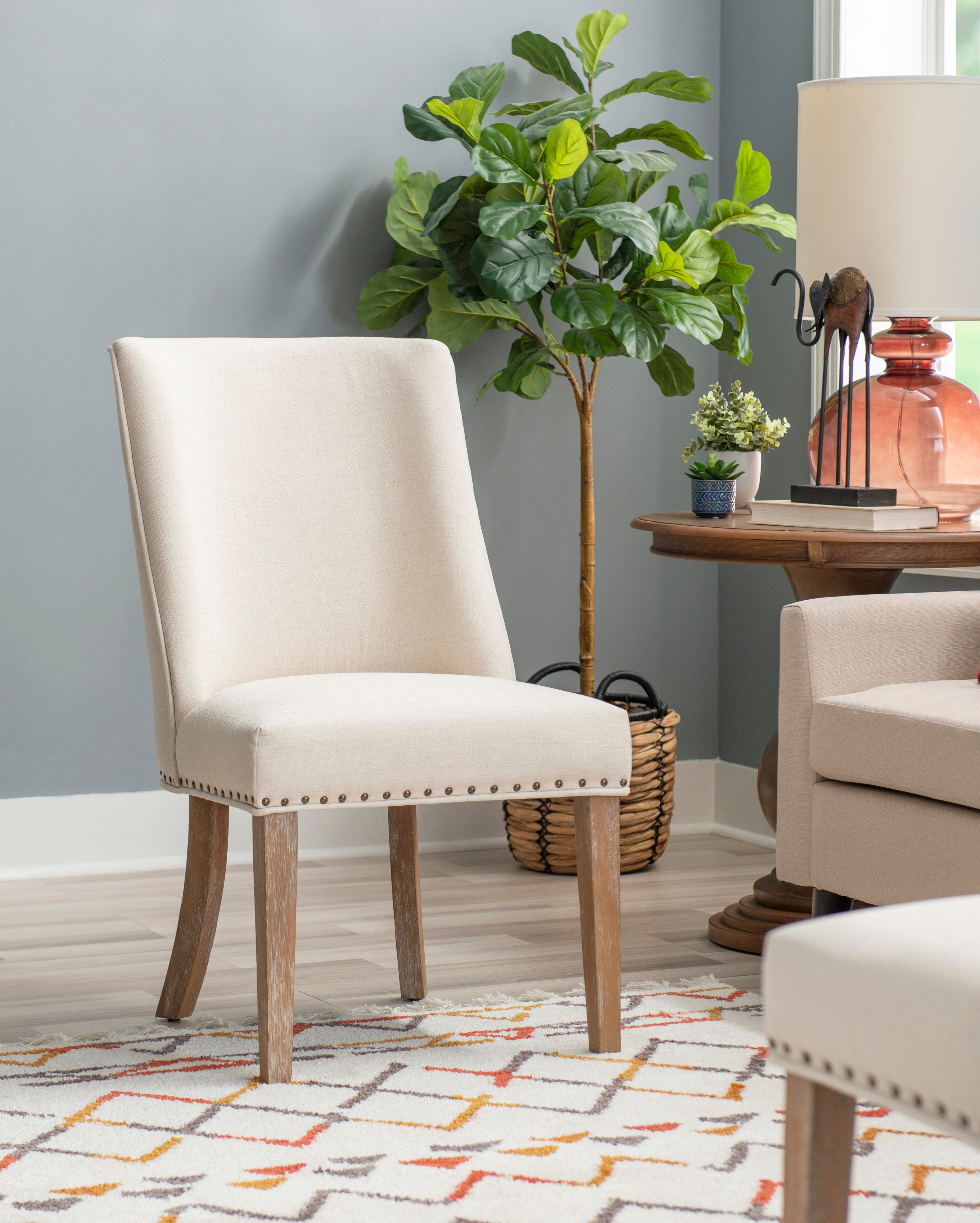 Click here for Linon Gentry Dining Chairs (Set of 2)  Cream/Tan prices