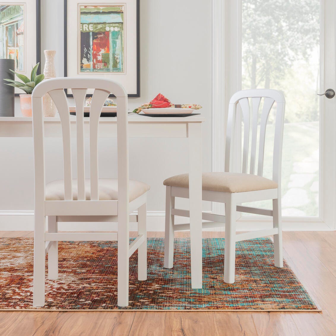 Click here for Linon Pate Dining Chairs (Set of 2)  White prices