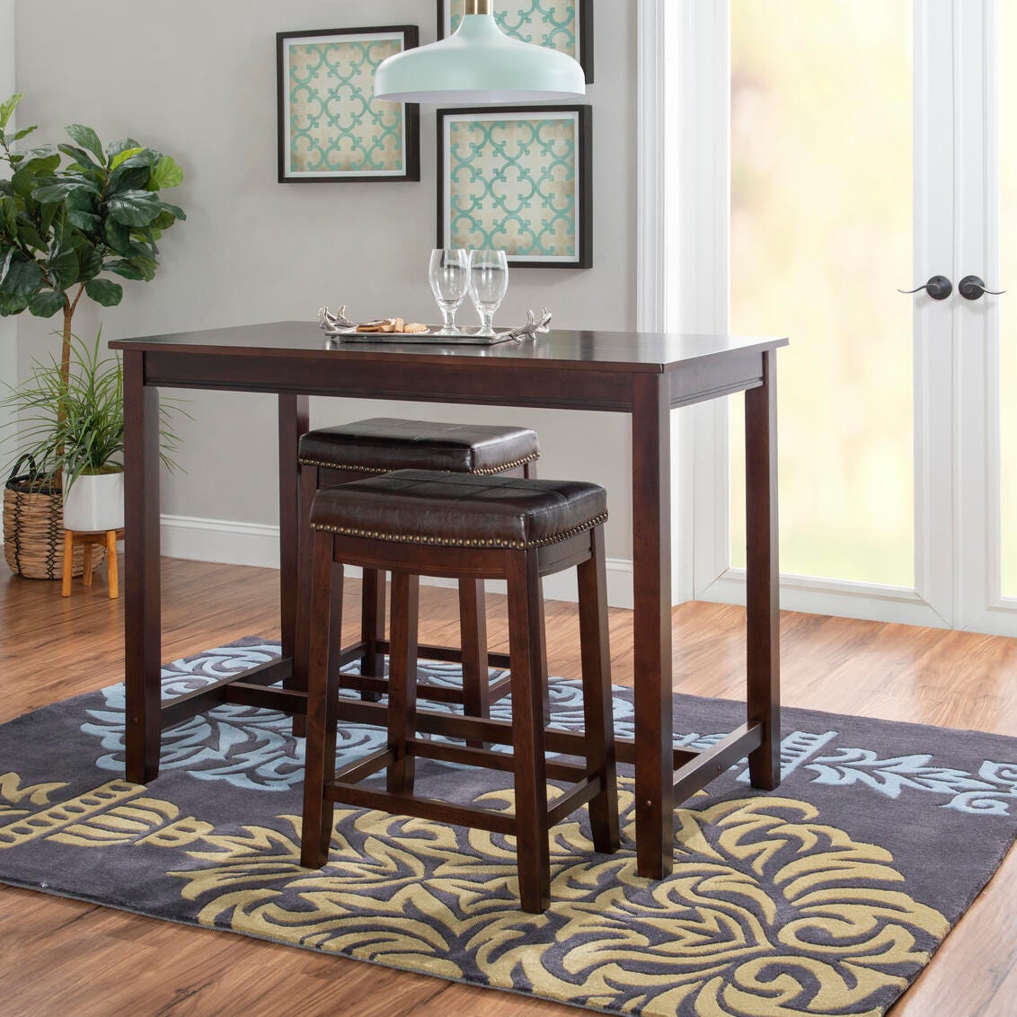 Click here for Linon Claridge Counter Height Dining Table and 2 B... prices