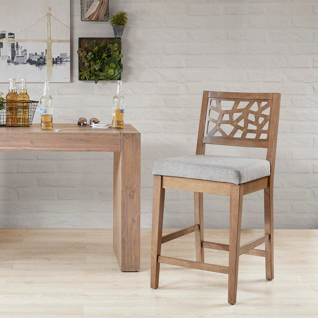 Click here for Crackle Counter Stool  Light Gray prices