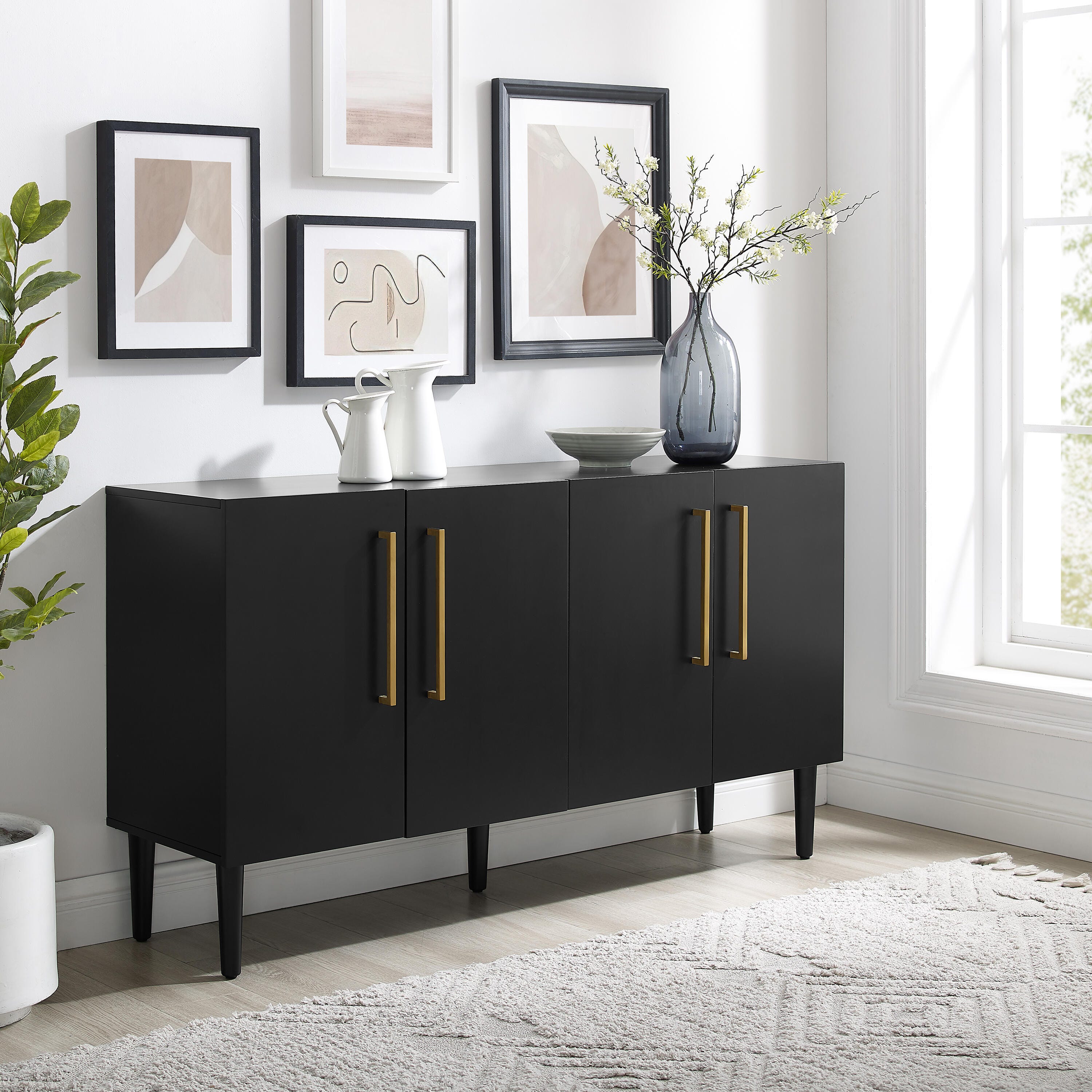 Click here for Crosley Furniture Everett Sideboard  Matte Black prices