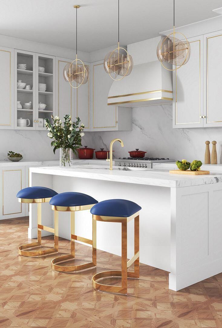 Click here for Manhattan Comfort Aura Bar Height Bar Stool  Blue/... prices