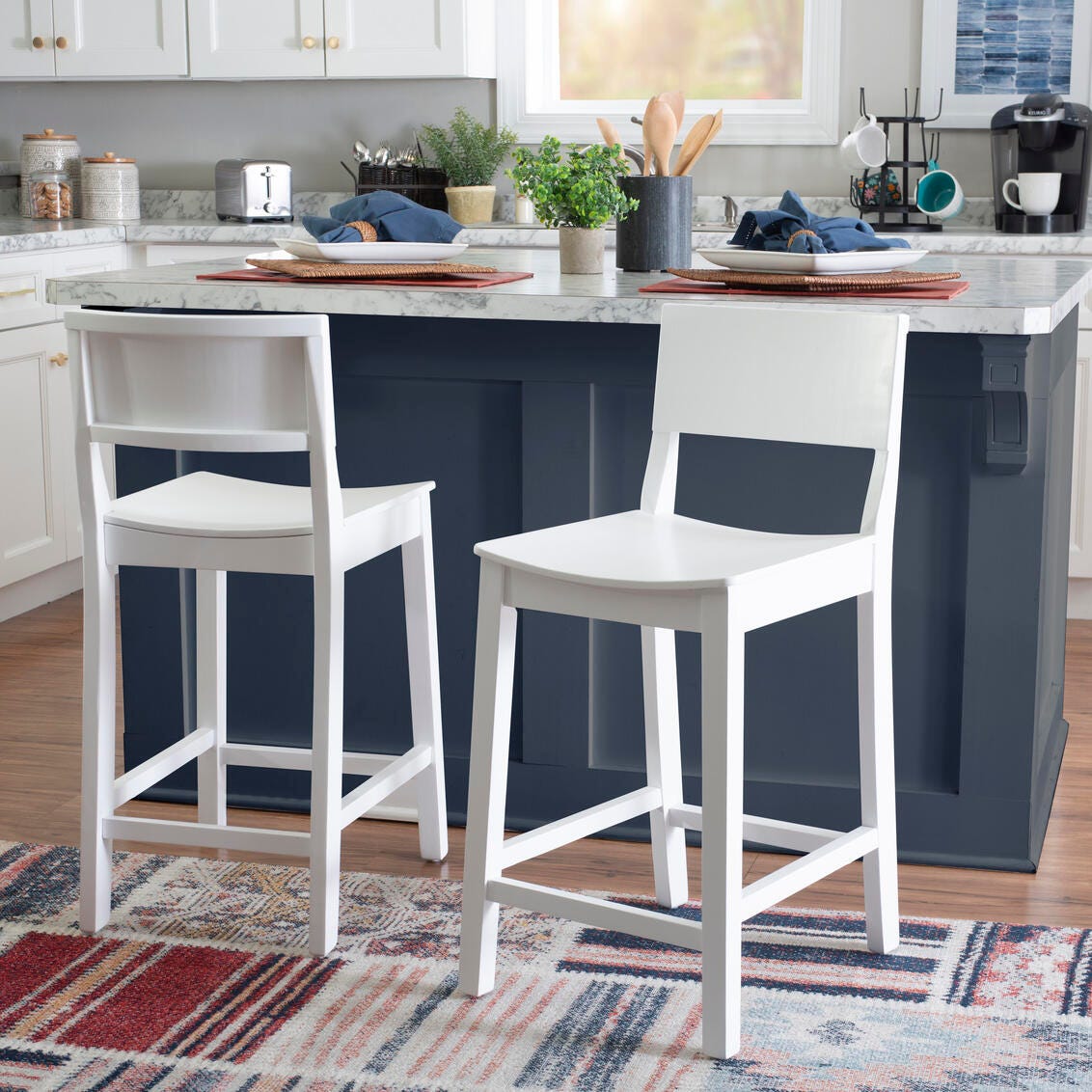 Click here for Linon Sera Counter Stool (Set of 2)  White prices