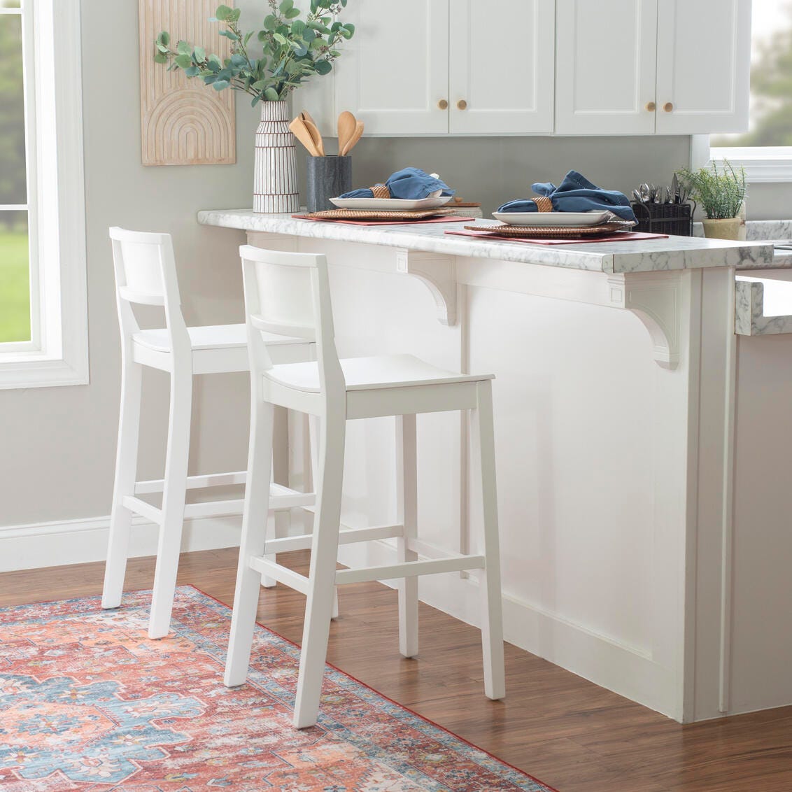 Click here for Linon Sera Barstool (Set of 2)  White prices