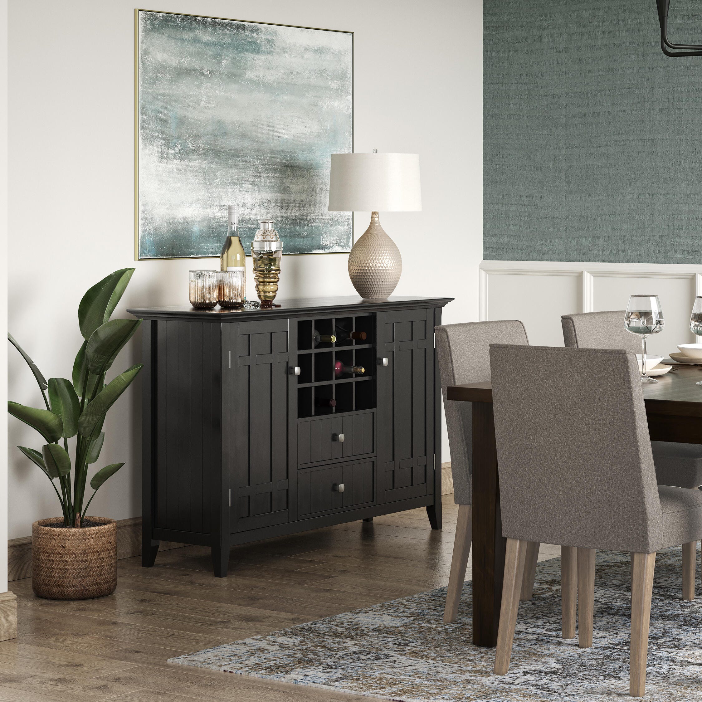 Click here for Simpli Home Bedford Sideboard Buffet  Black prices