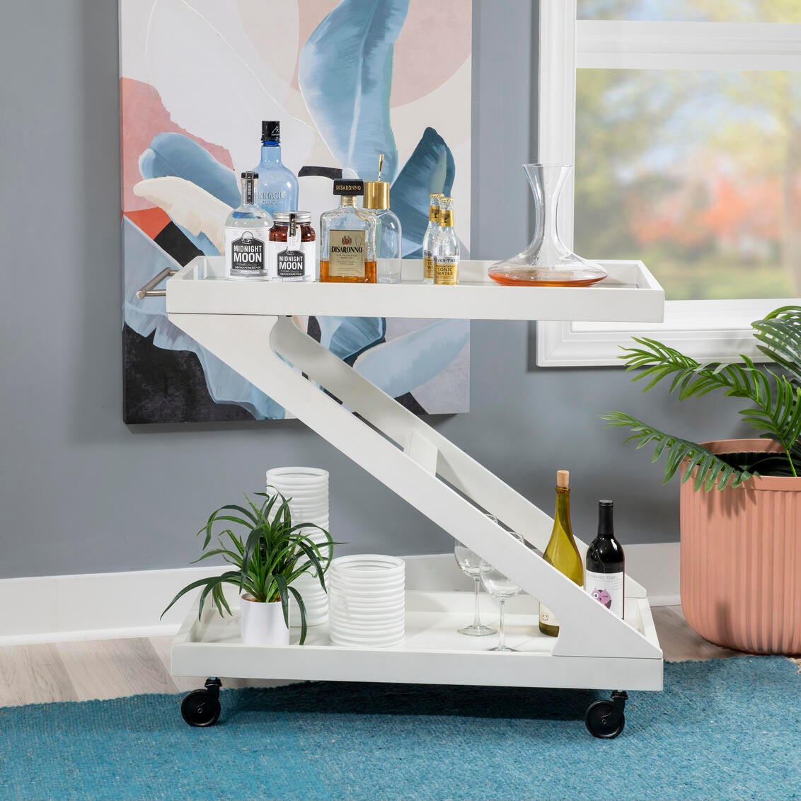 Click here for Linon Wille Bar Cart  Antique White prices