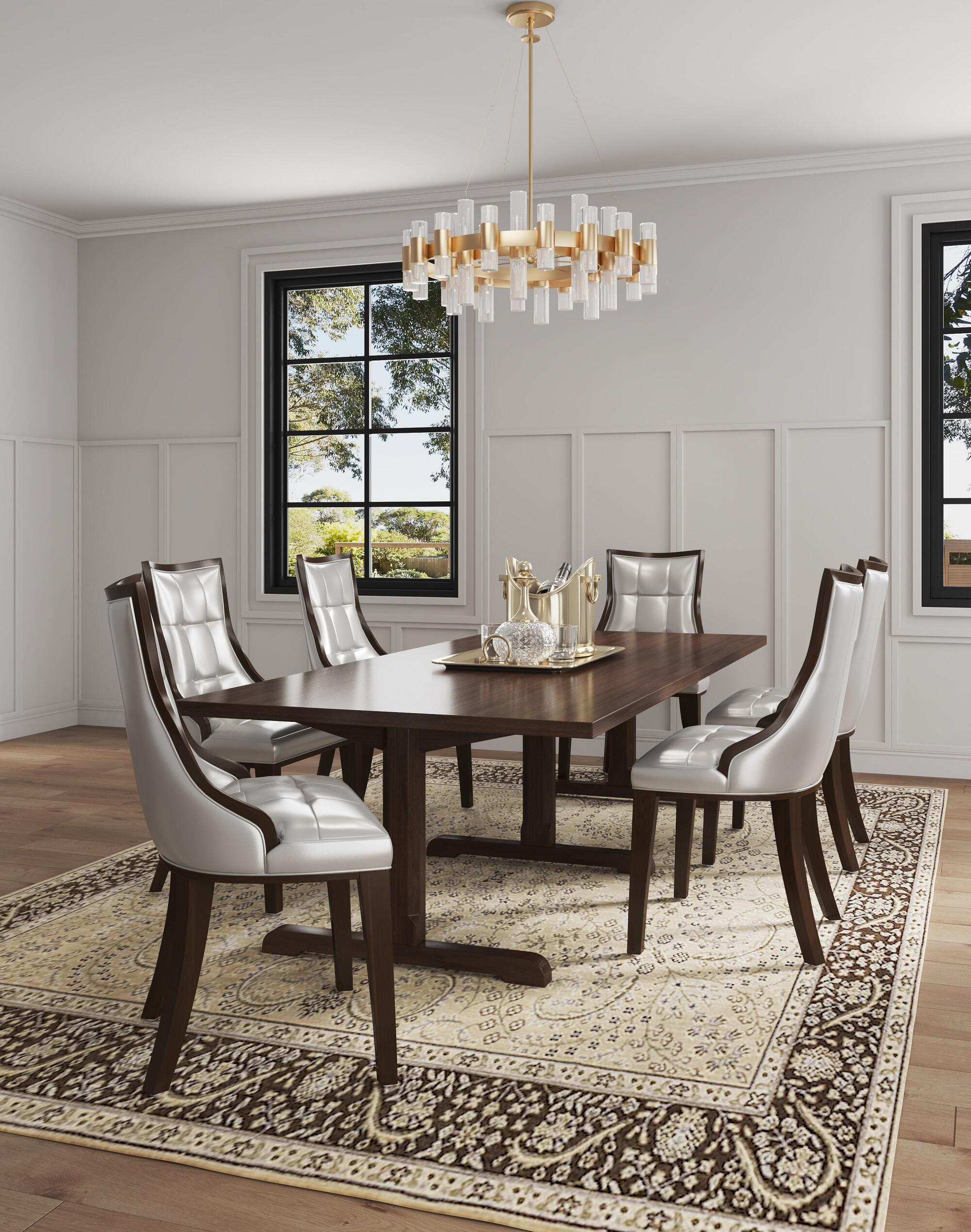 Click here for Fifth Avenue Dining Chair (Set of 2)  Silver/Walnu... prices