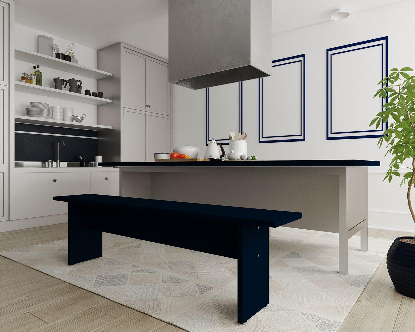 Click here for Manhattan Comfort Nomad 68 Dining Bench  Blue prices