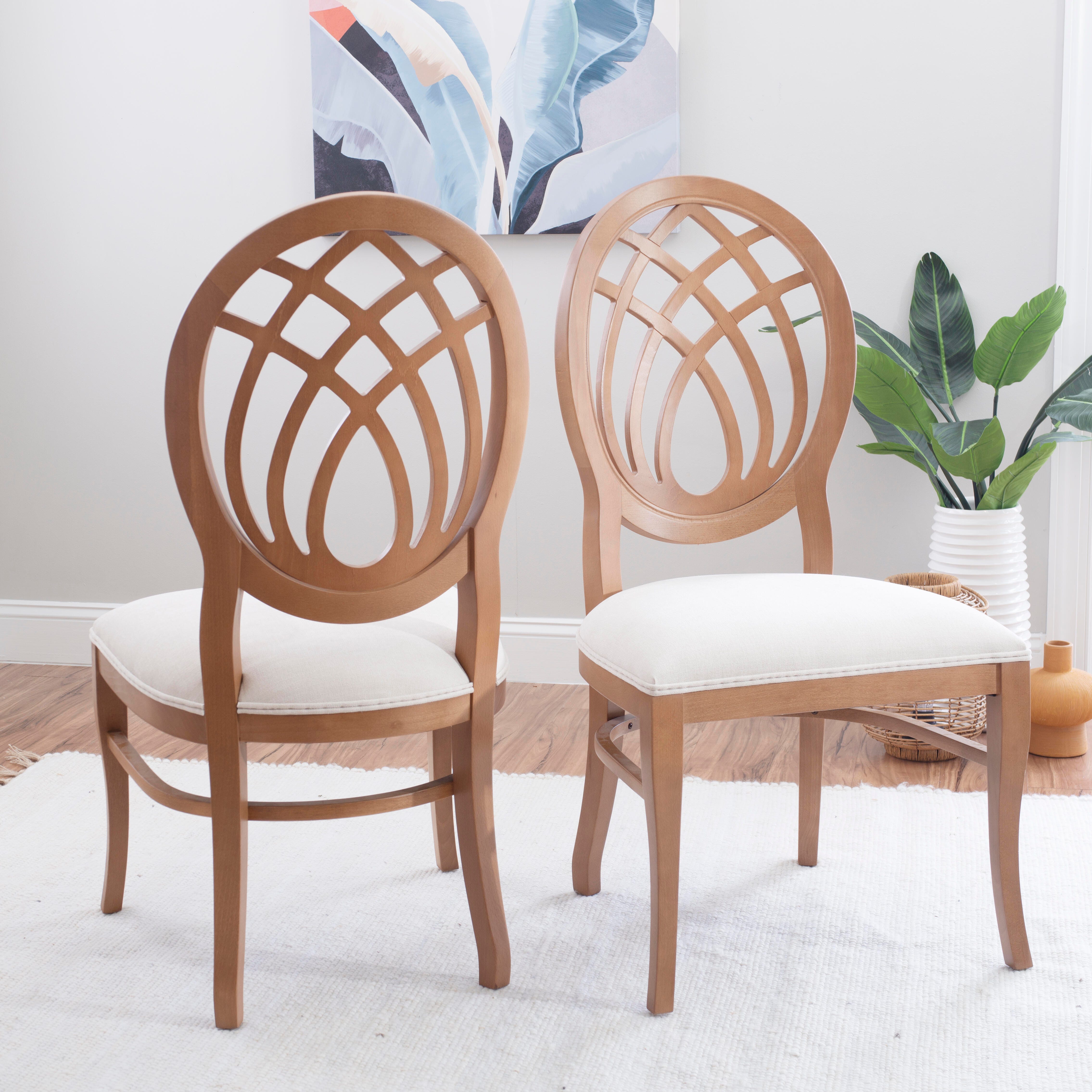 Click here for Linon Dina Side Chairs (Set of 2)  Brown prices