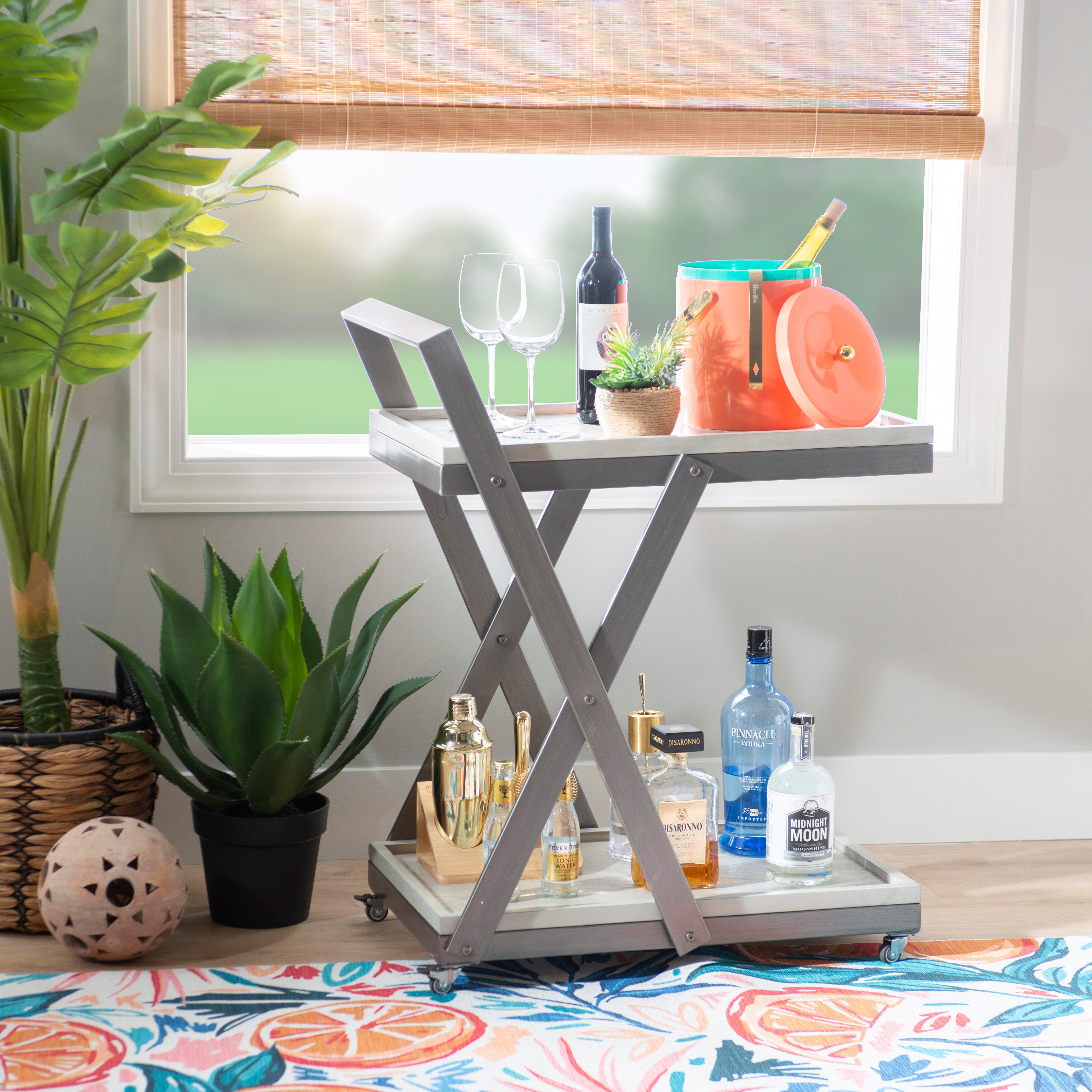 Click here for Linon Lemmie Bar Cart  Gray prices