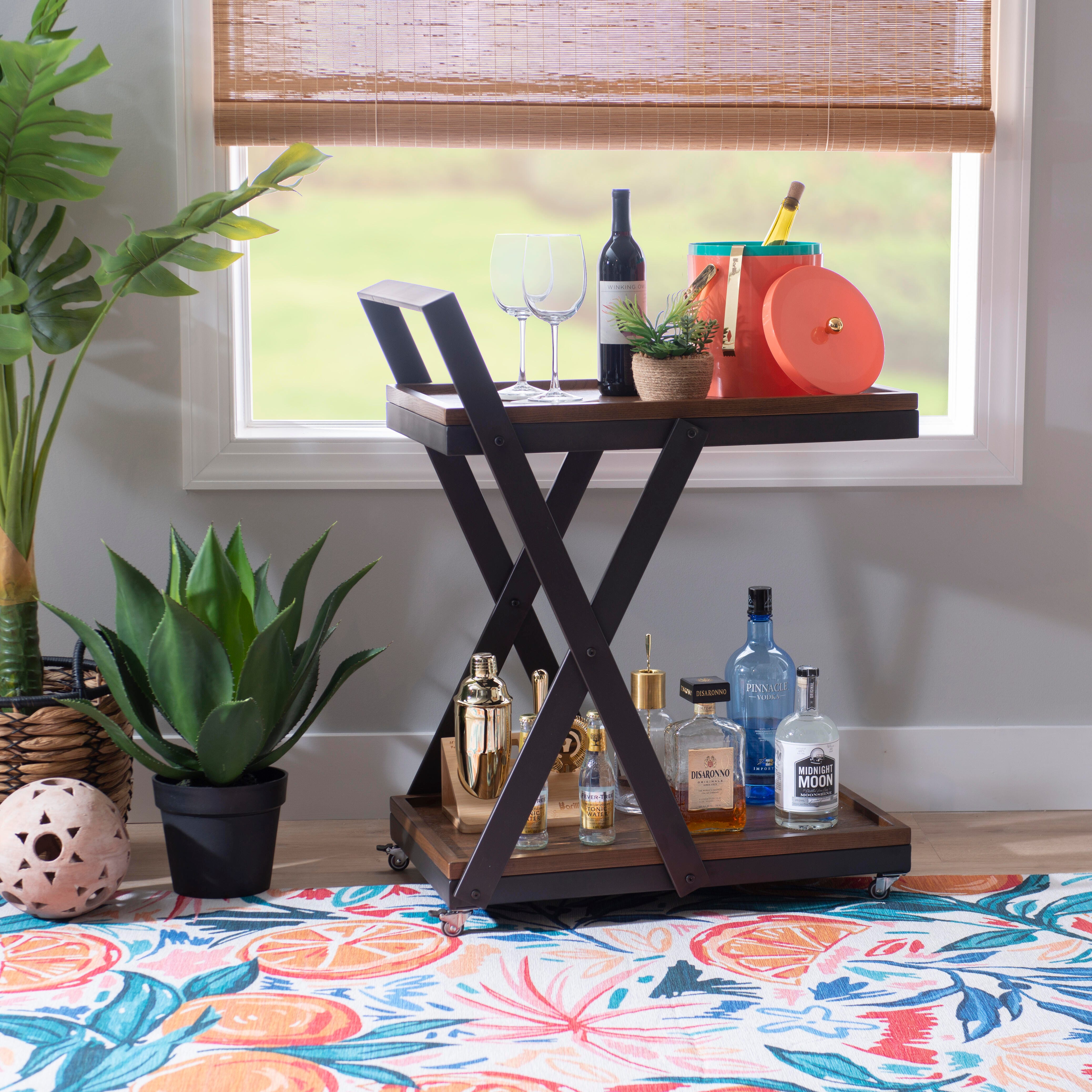 Click here for Linon Lemmie Bar Cart  Warm Nut Brown prices