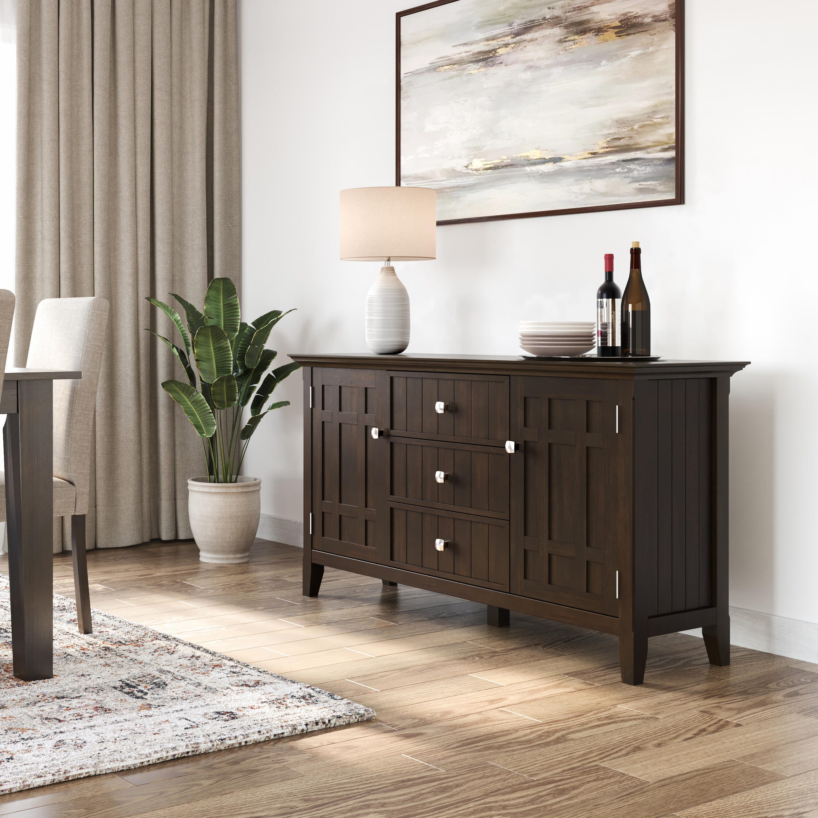 Click here for Simpli Home Bedford Sideboard Buffet  Dark Tobacco... prices