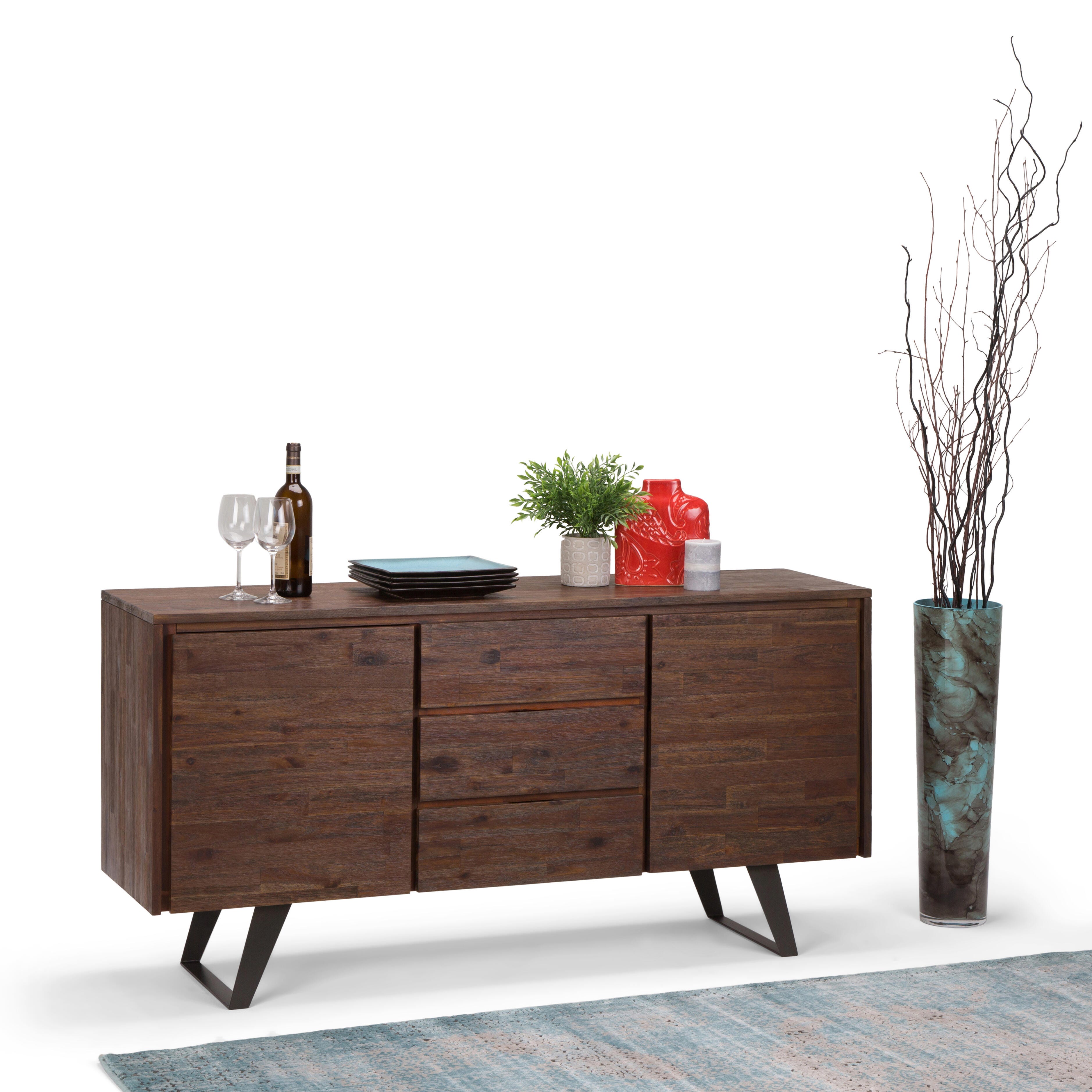 Click here for Simpli Home Lowry Sideboard Buffet  Distressed Cha... prices