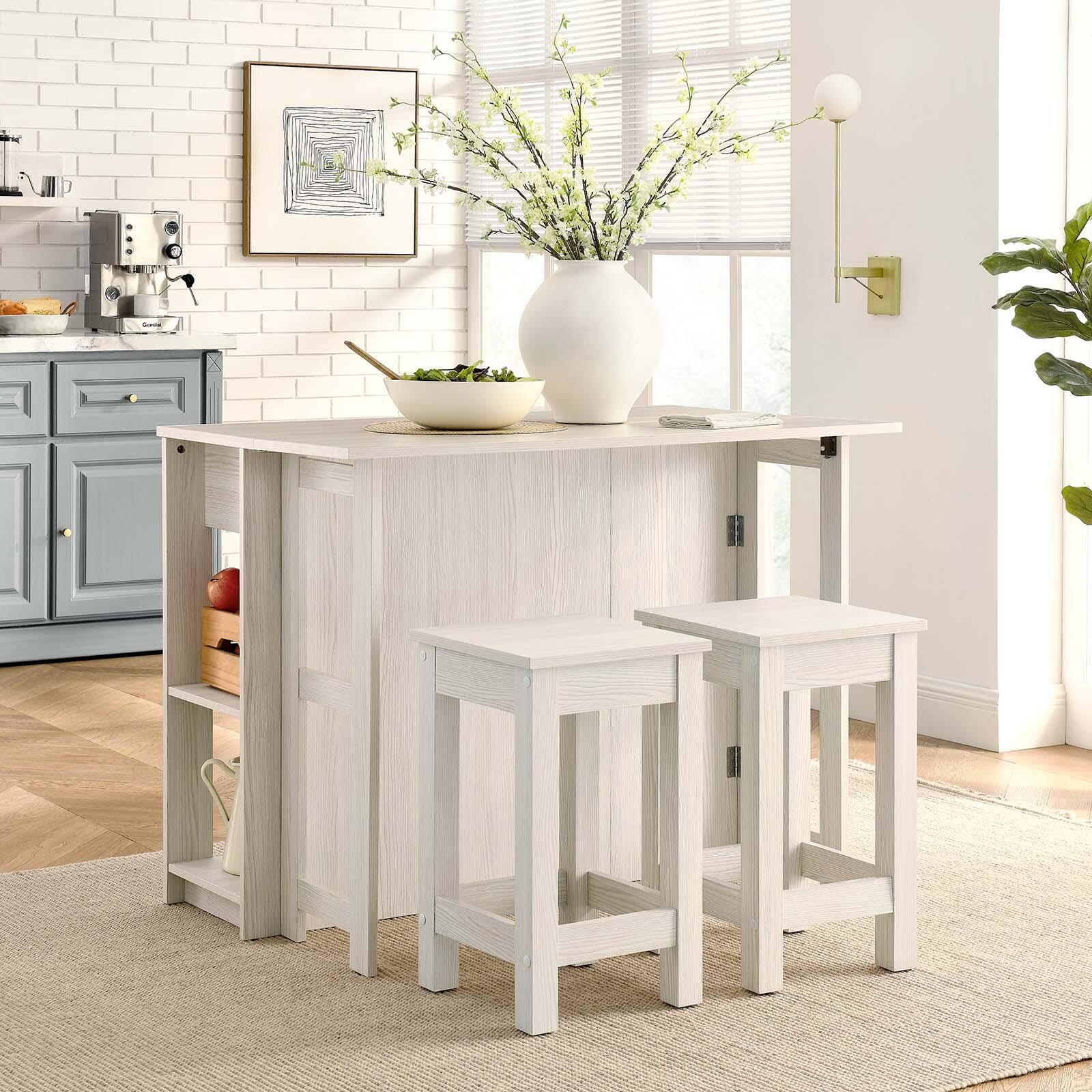 Click here for Meadowbrook 3-Piece Kitchen Island and Stool Set... prices