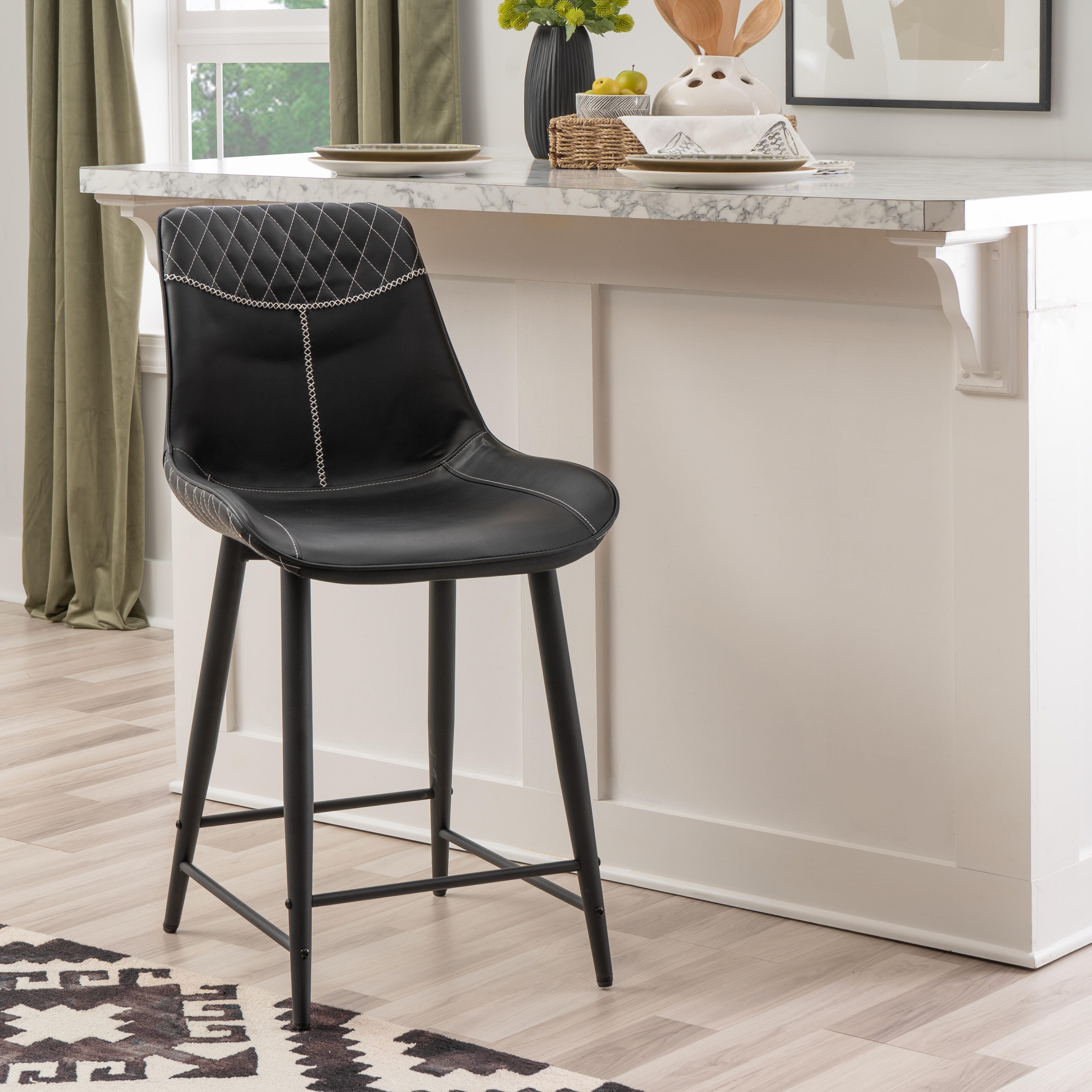 Click here for Linon Griffin Counter Height Bar Stool  Black prices