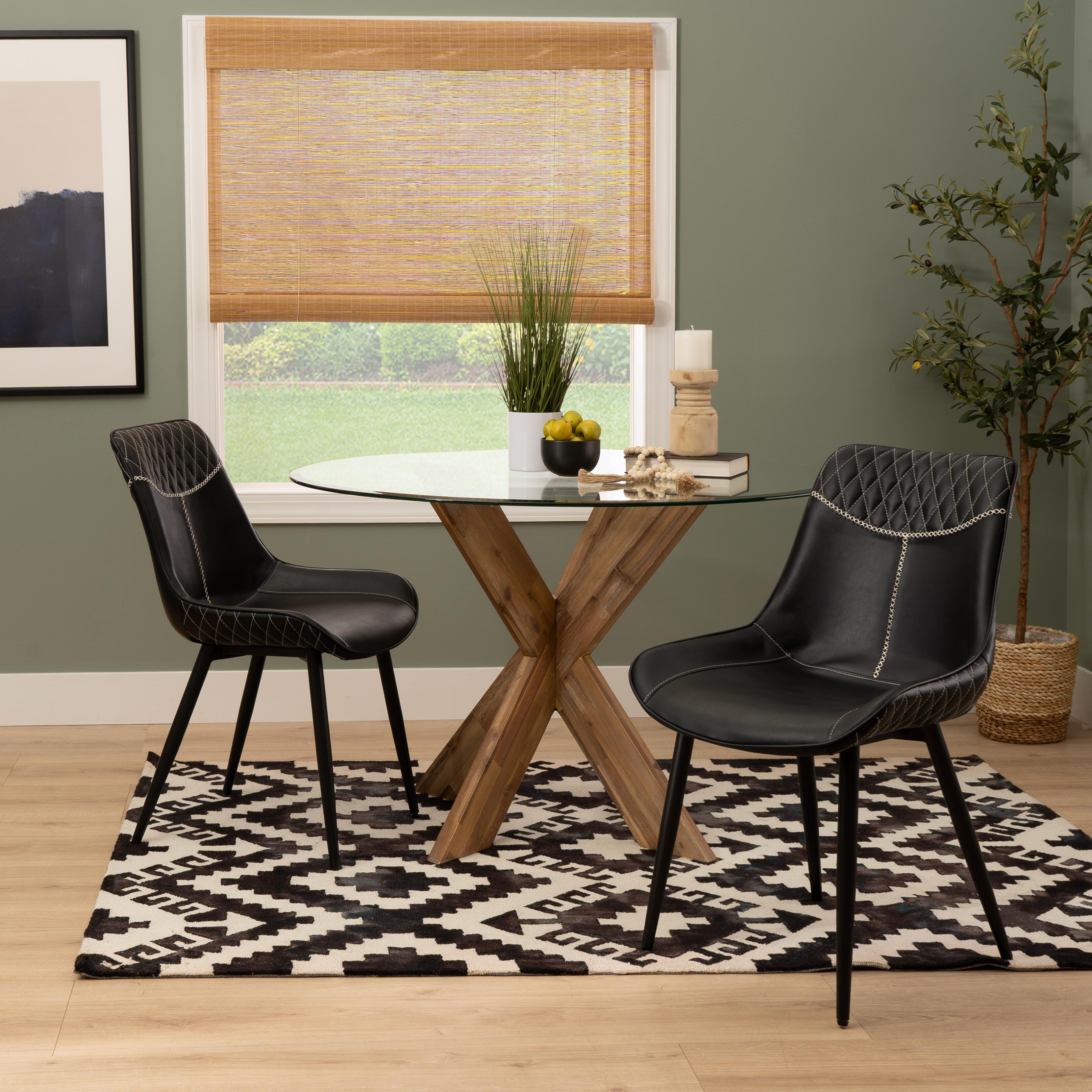 Click here for Linon Griffin Dining Chairs (Set of 2)  Black prices