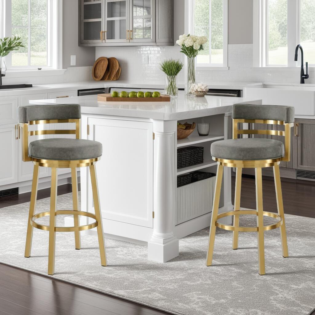 Click here for Madrid Swivel Counter Height Bar Stool  Vintage Gr... prices