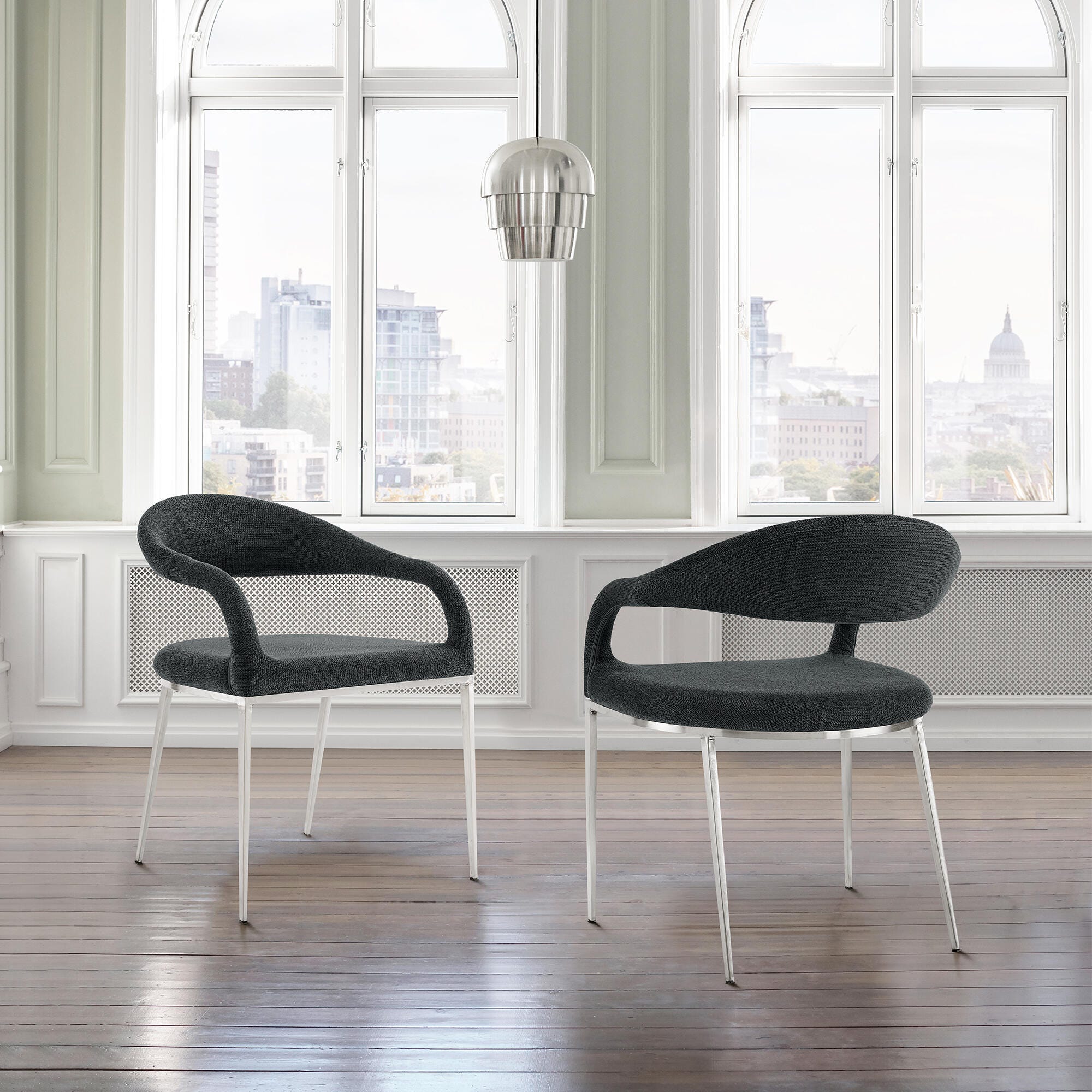 Click here for Morgan Dining Chair (Set of 2)  Charcoal prices