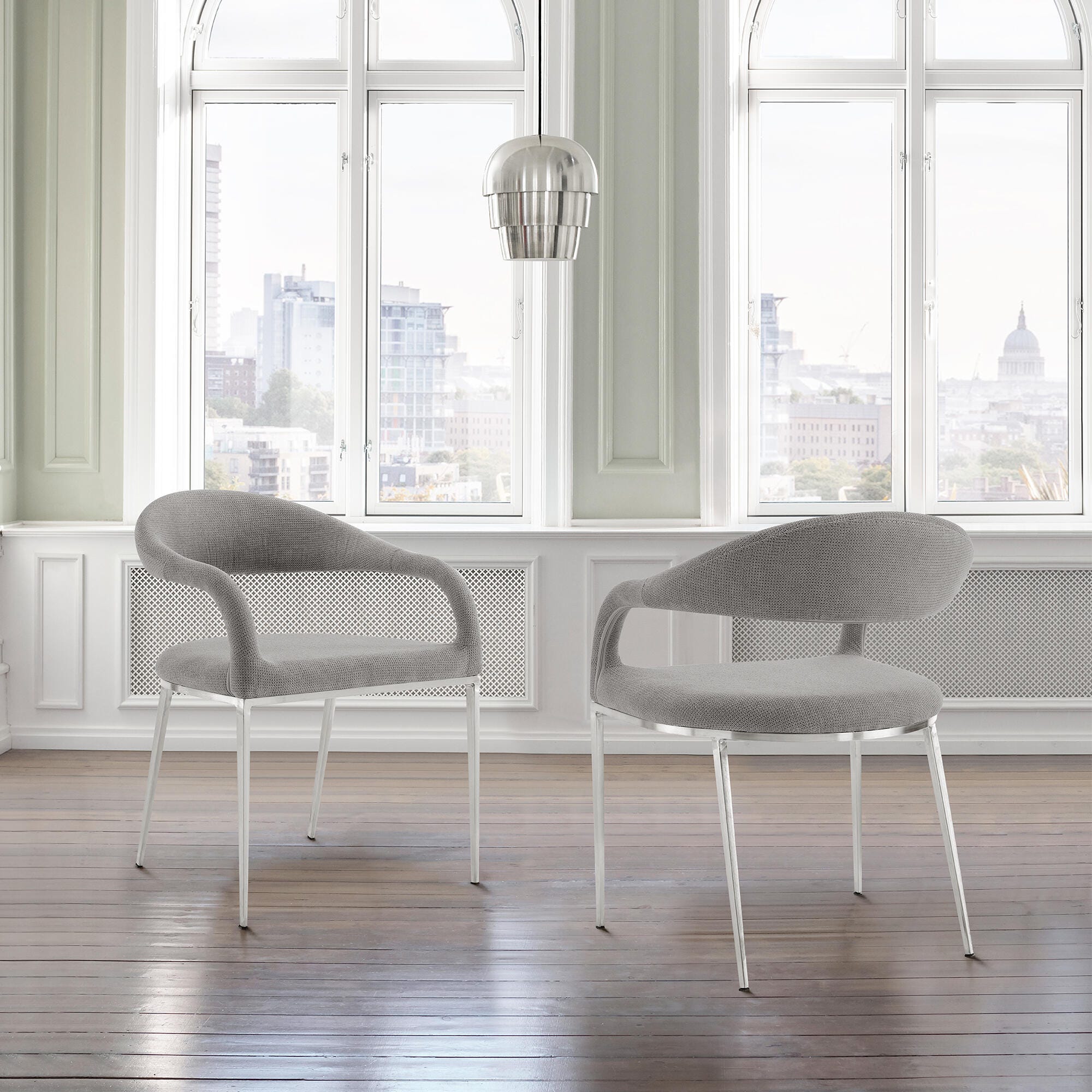 Click here for Morgan Dining Chair (Set of 2)  Gray prices