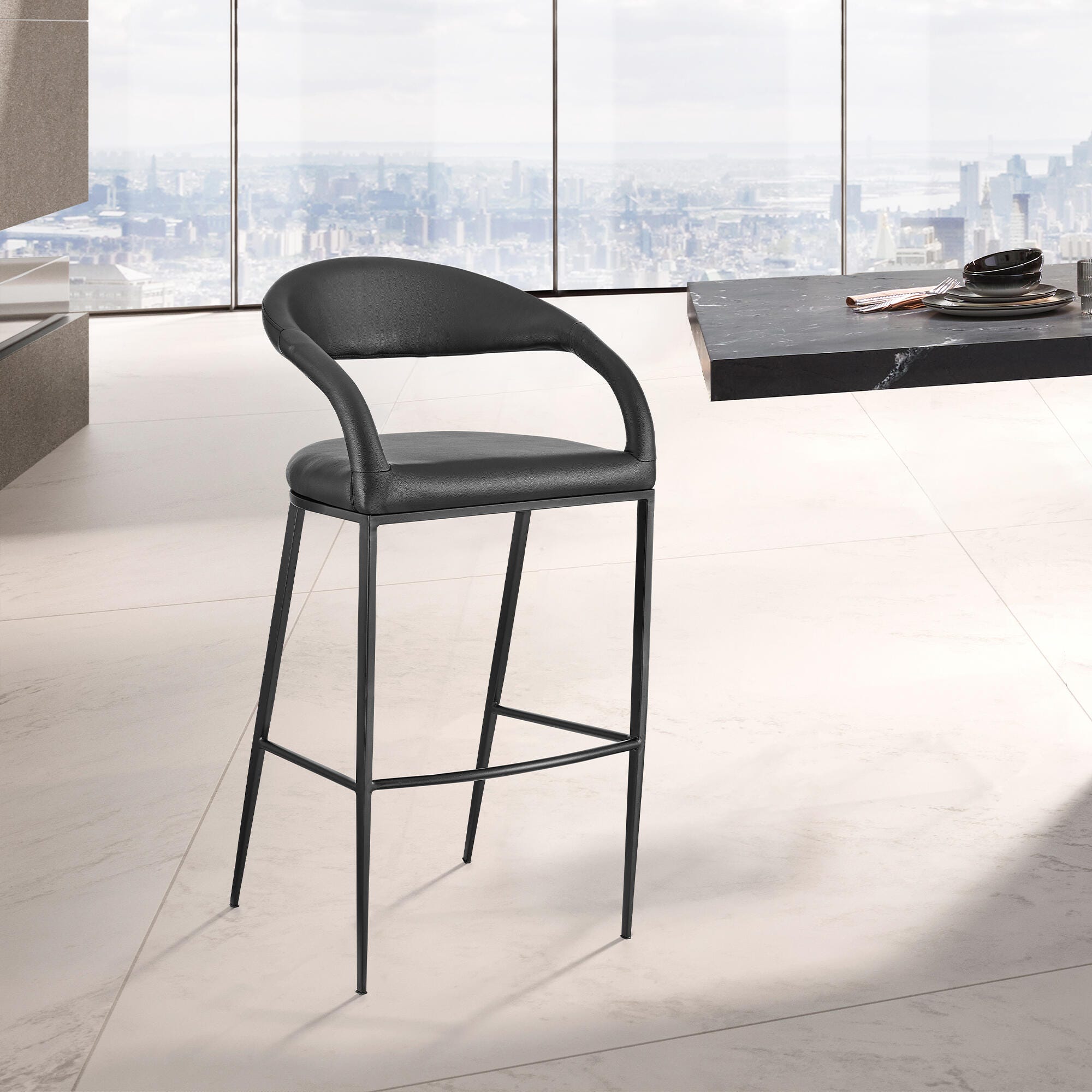 Click here for Ramona Counter Height Bar Stool  Black prices