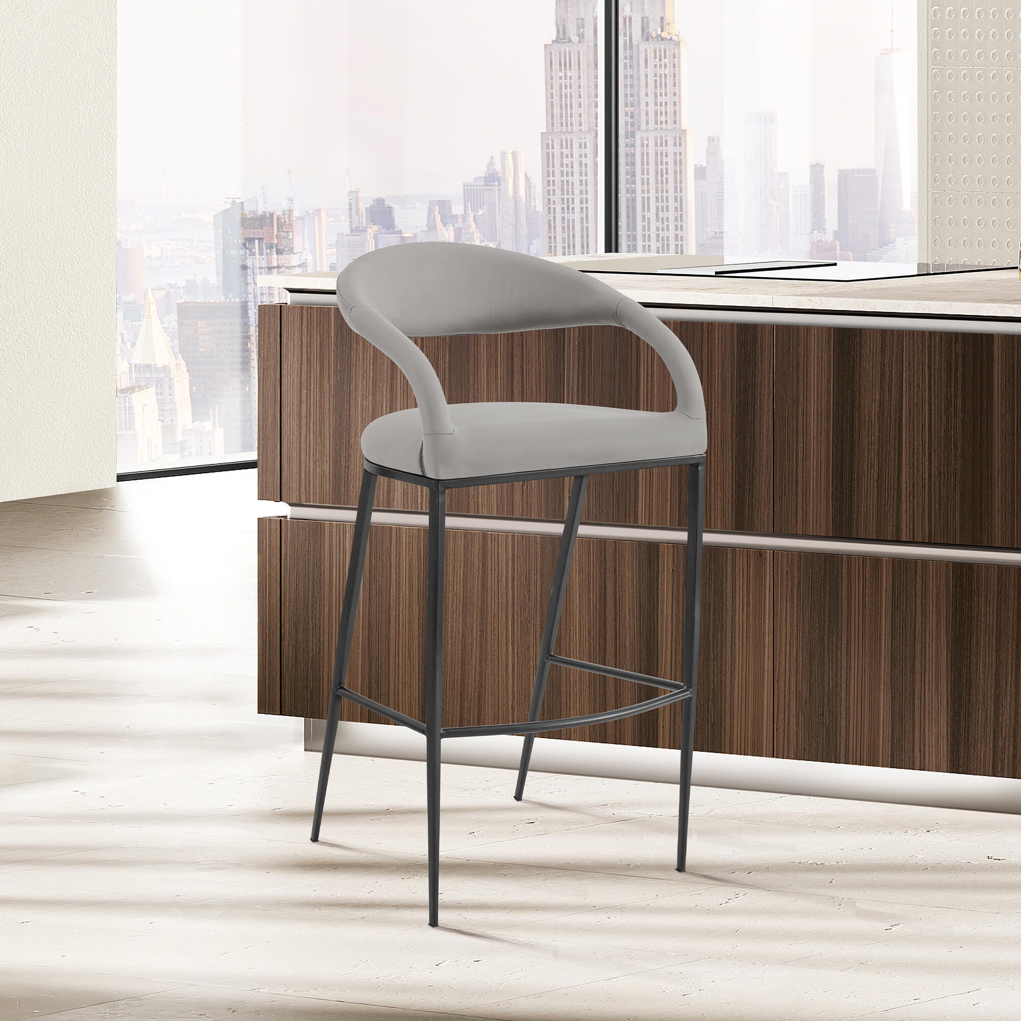 Click here for Ramona Counter Height Bar Stool  Light Gray prices