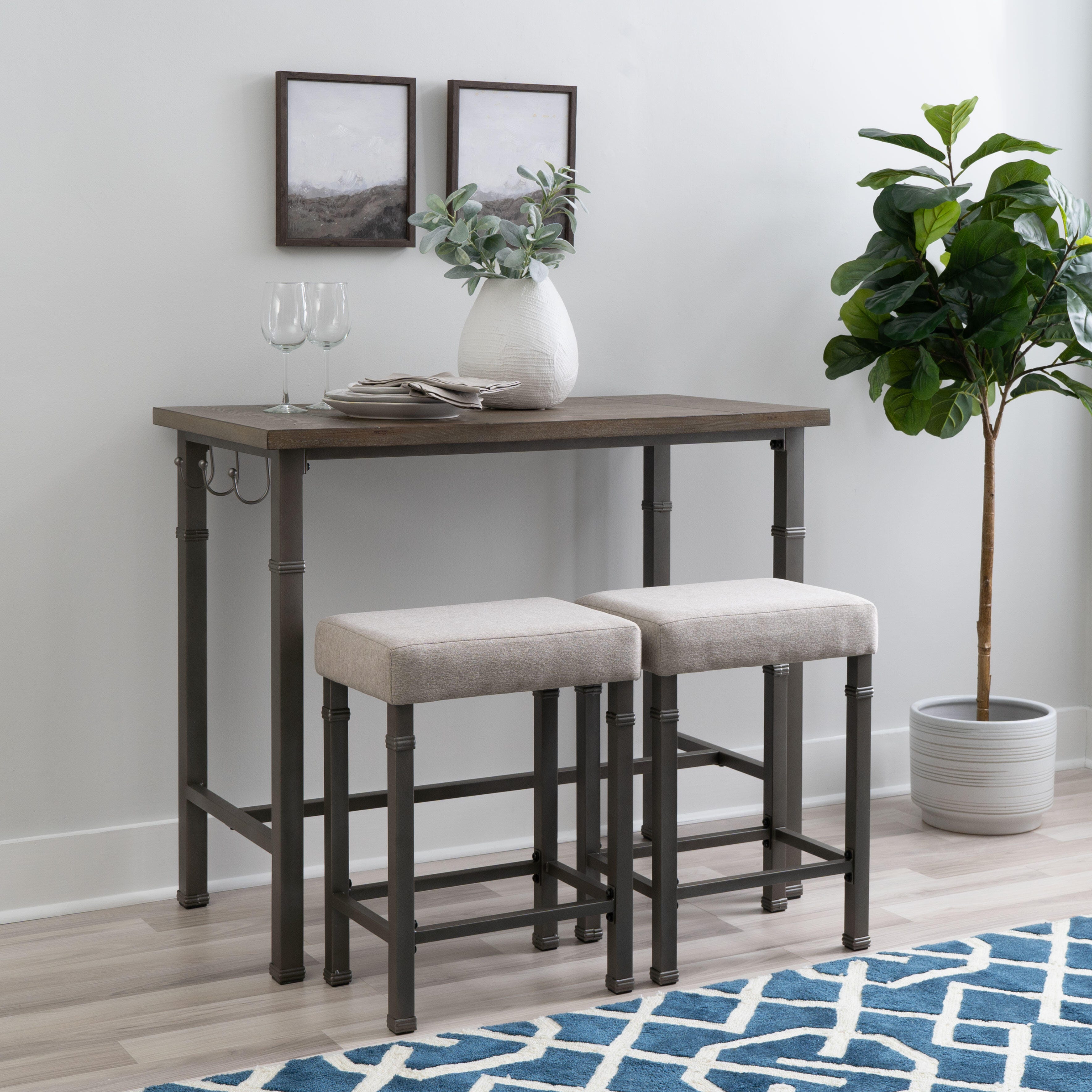 Click here for Linon Austin 3 Piece Pub Set  Pewter prices