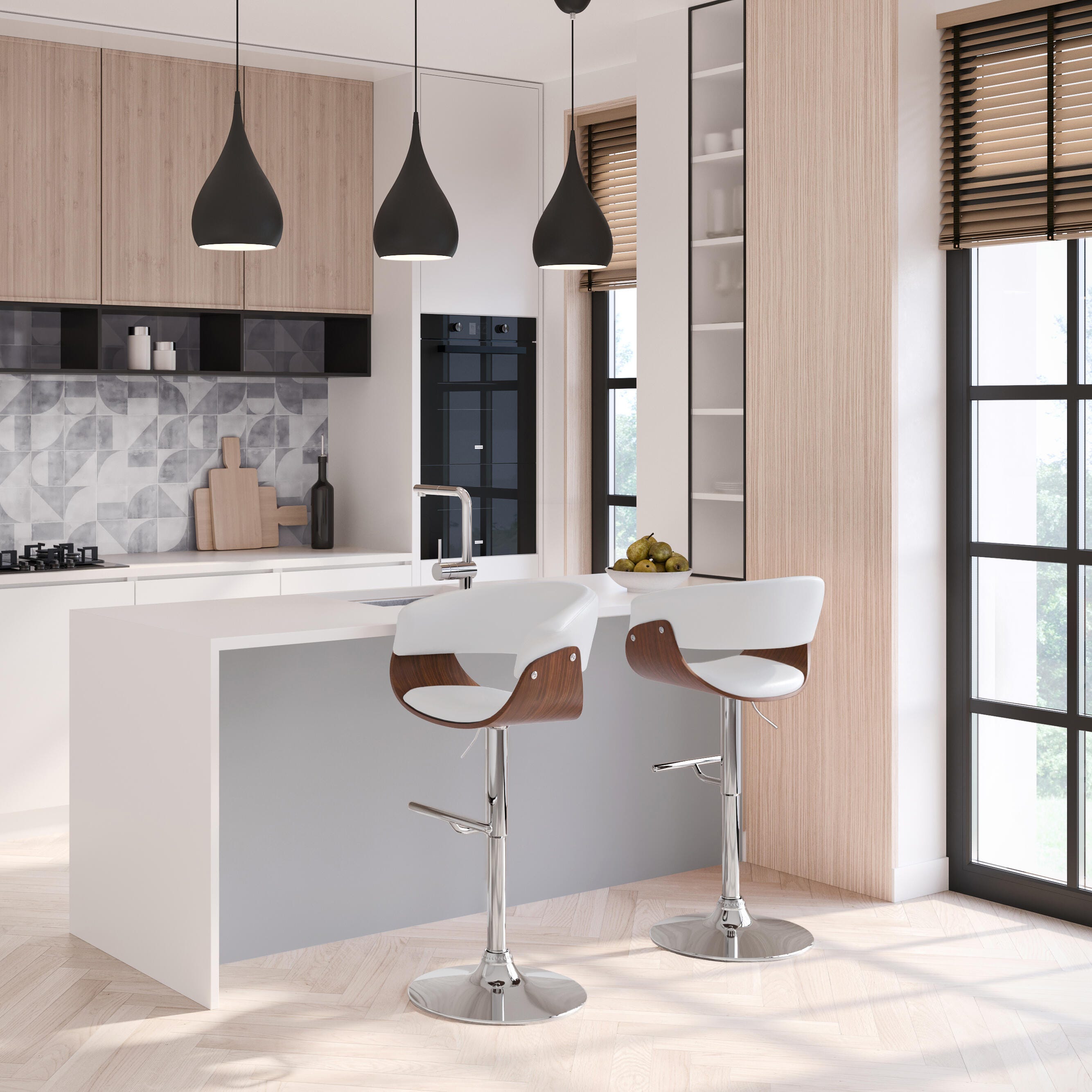 Click here for Simpli Home Sheldon Adjustable Swivel Bar Stool  W... prices