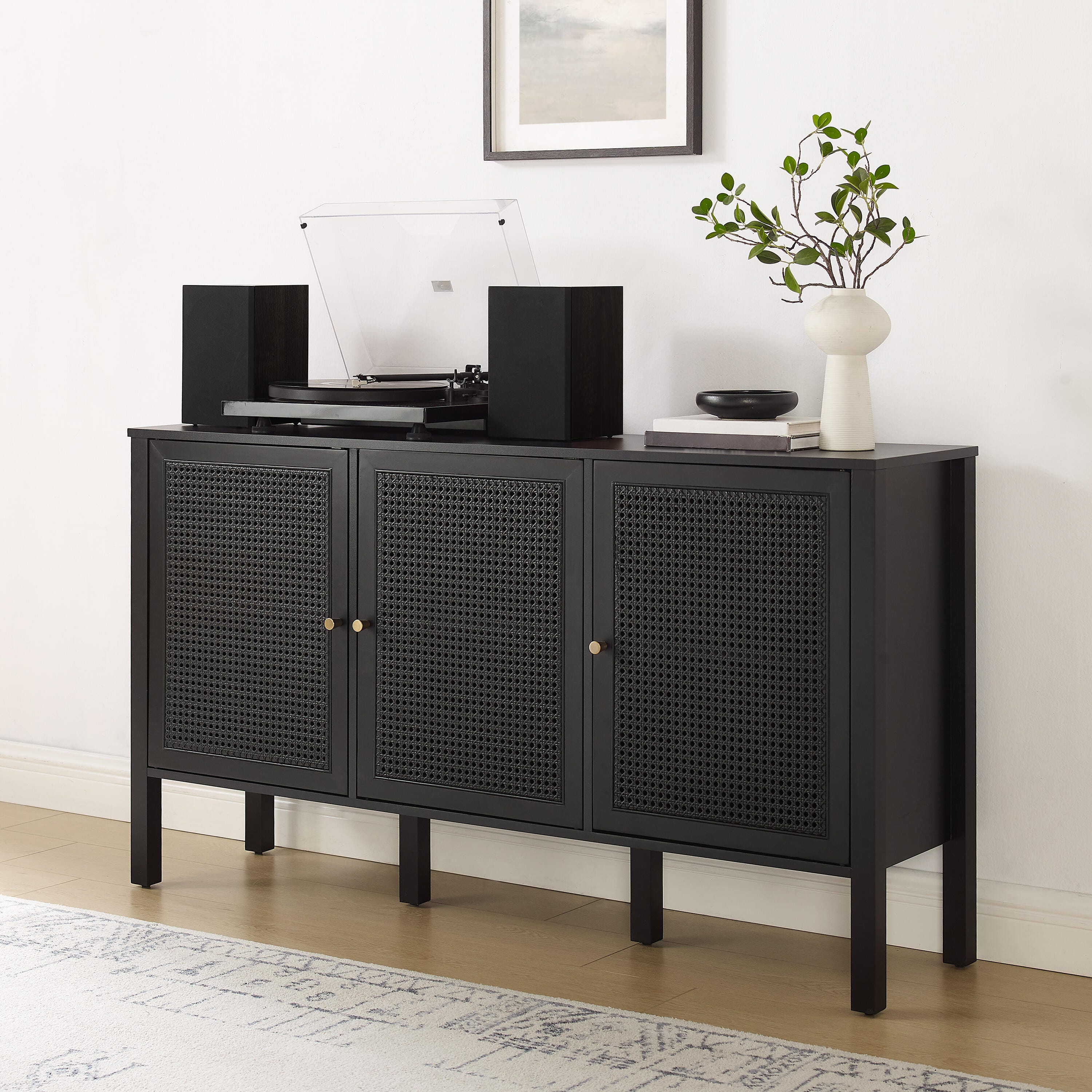 Click here for Crosley Furniture Perry Sideboard  Black prices