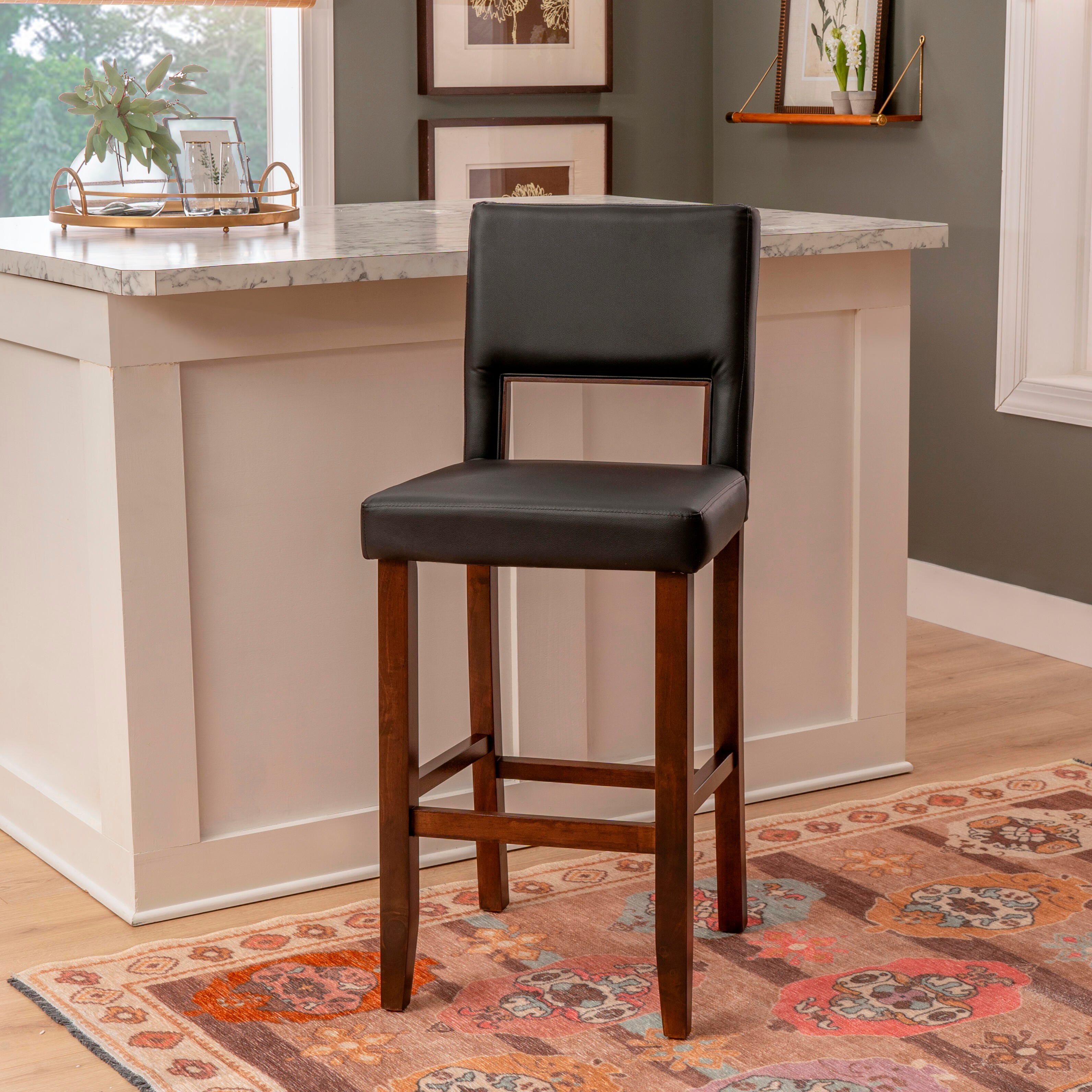 Click here for Linon Vega Bar Height Bar Stool  Black prices