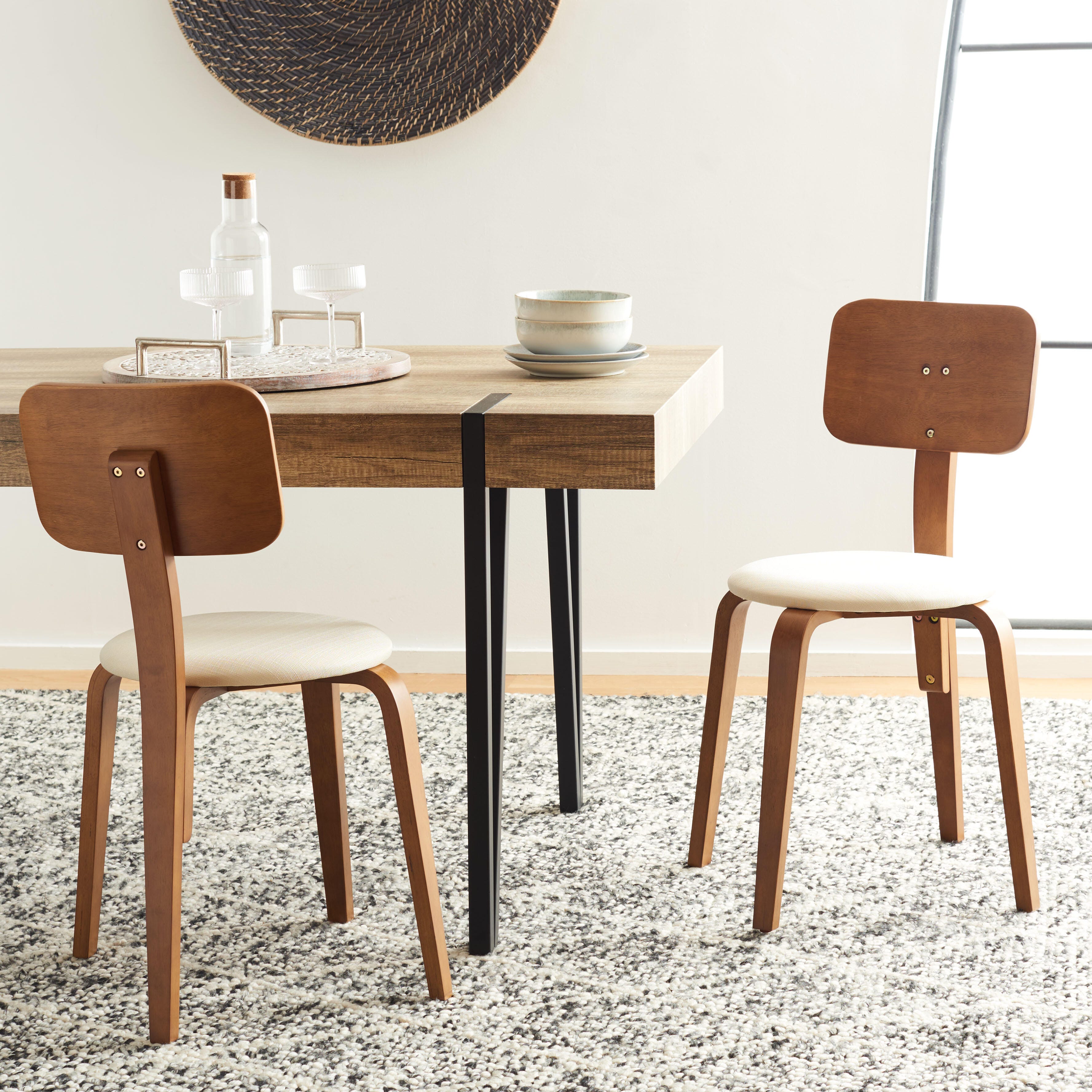 Click here for Safavieh Jo Dining Chair (Set of 2)  Walnut/Cream prices