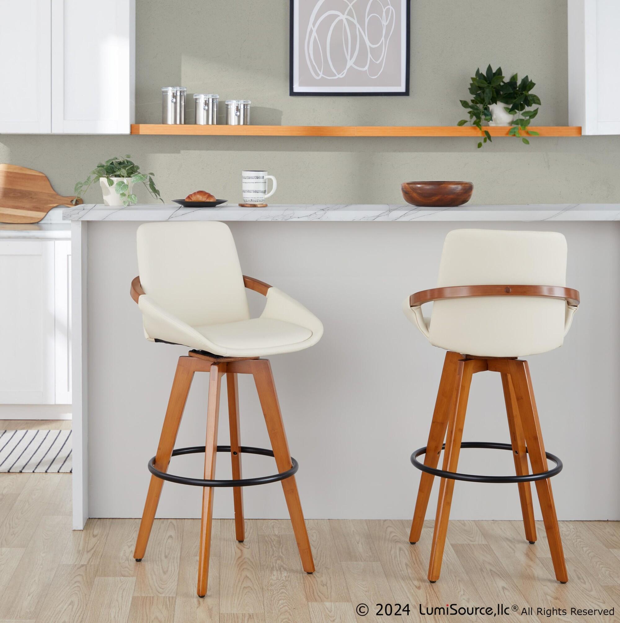 Click here for LumiSource Cosmo Bar Height Bar Stool  Cream prices