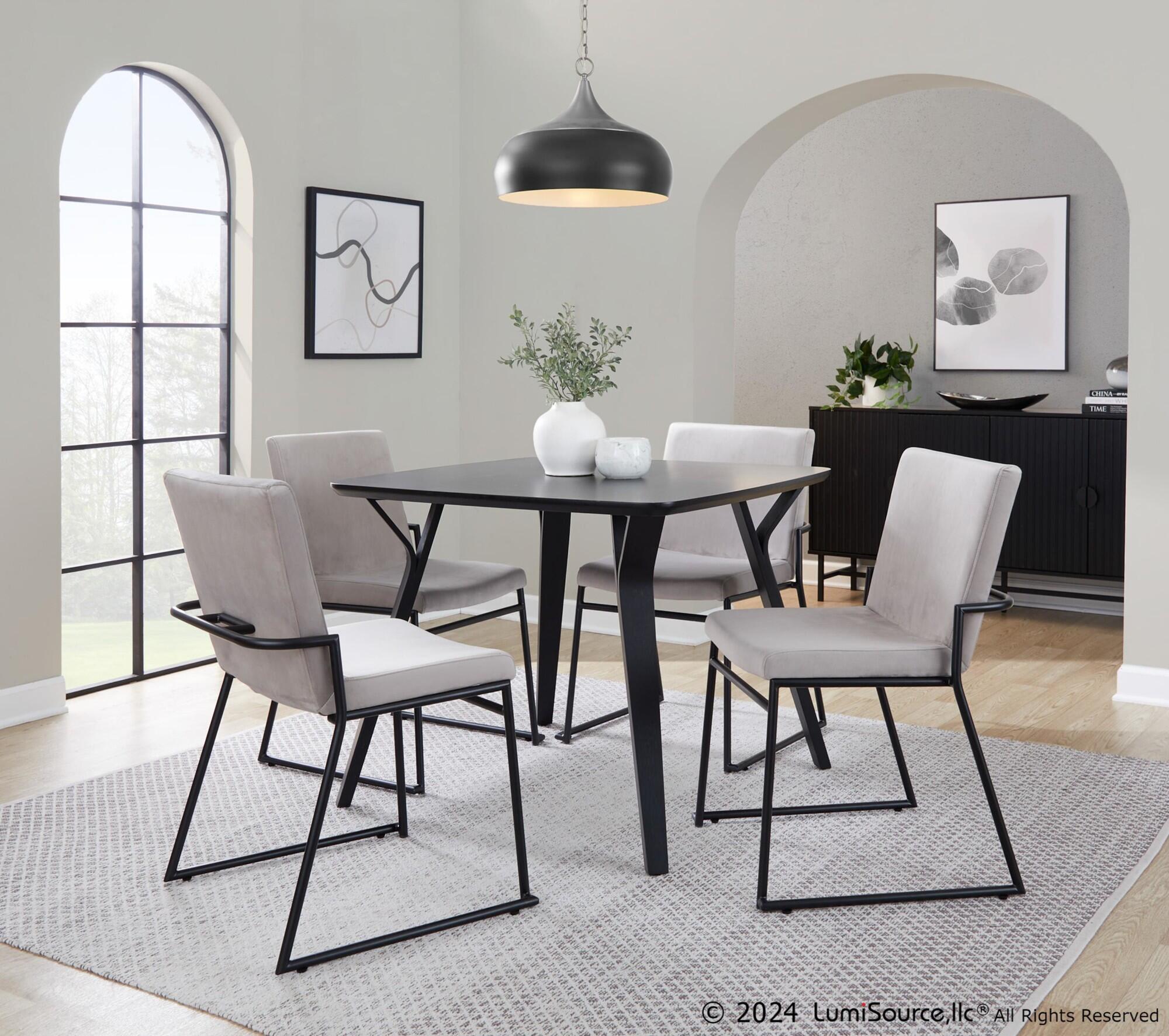 Click here for LumiSource Dutchess Dining Chair (Set of 2)  Silve... prices