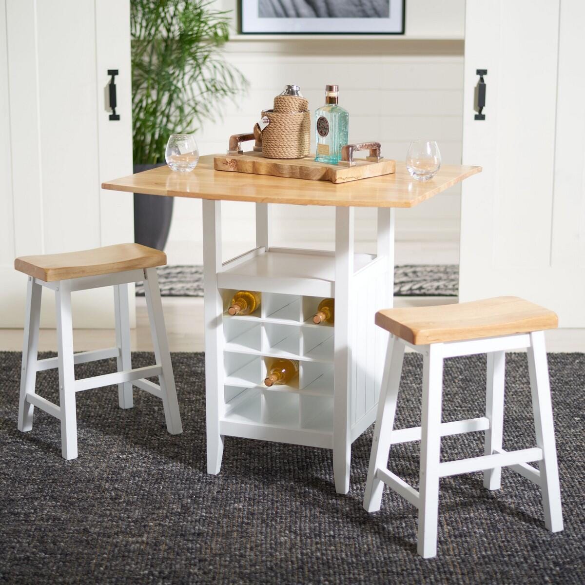 Click here for Safavieh Casey Pub Table and 2 Barstools  Natural/... prices