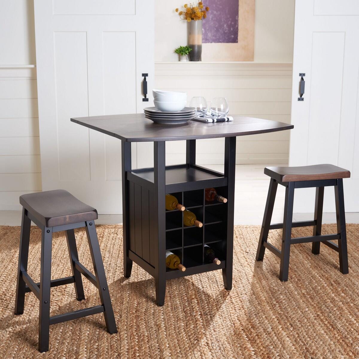 Click here for Safavieh Casey Pub Table and 2 Barstools  Dark Esp... prices