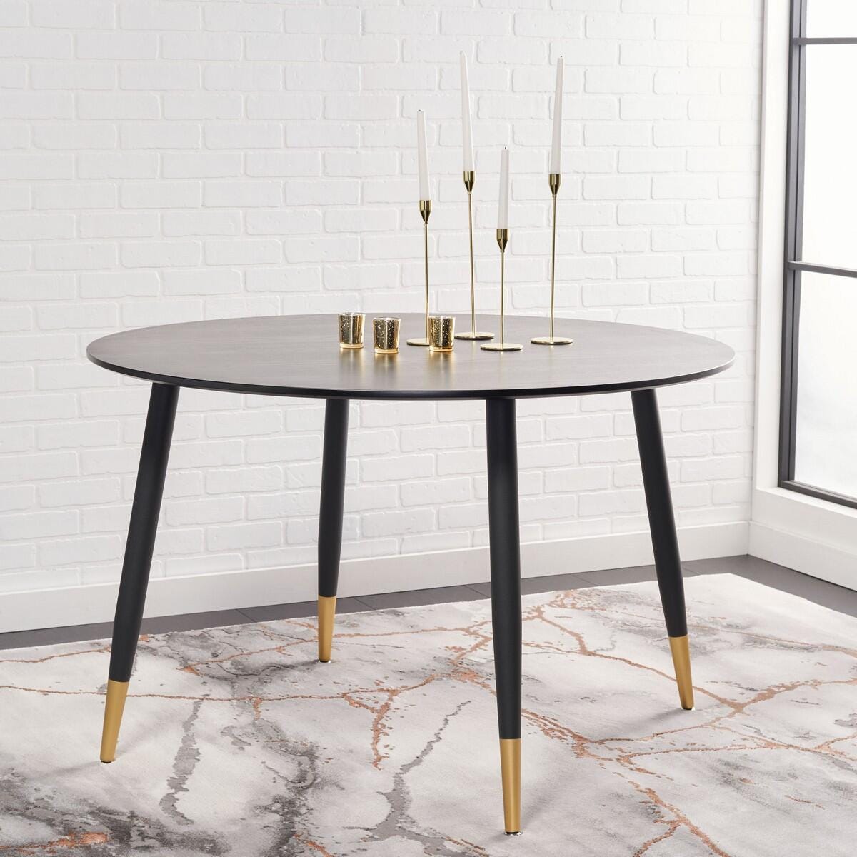 Click here for Safavieh Kamala Dining Table  Black/Gold prices