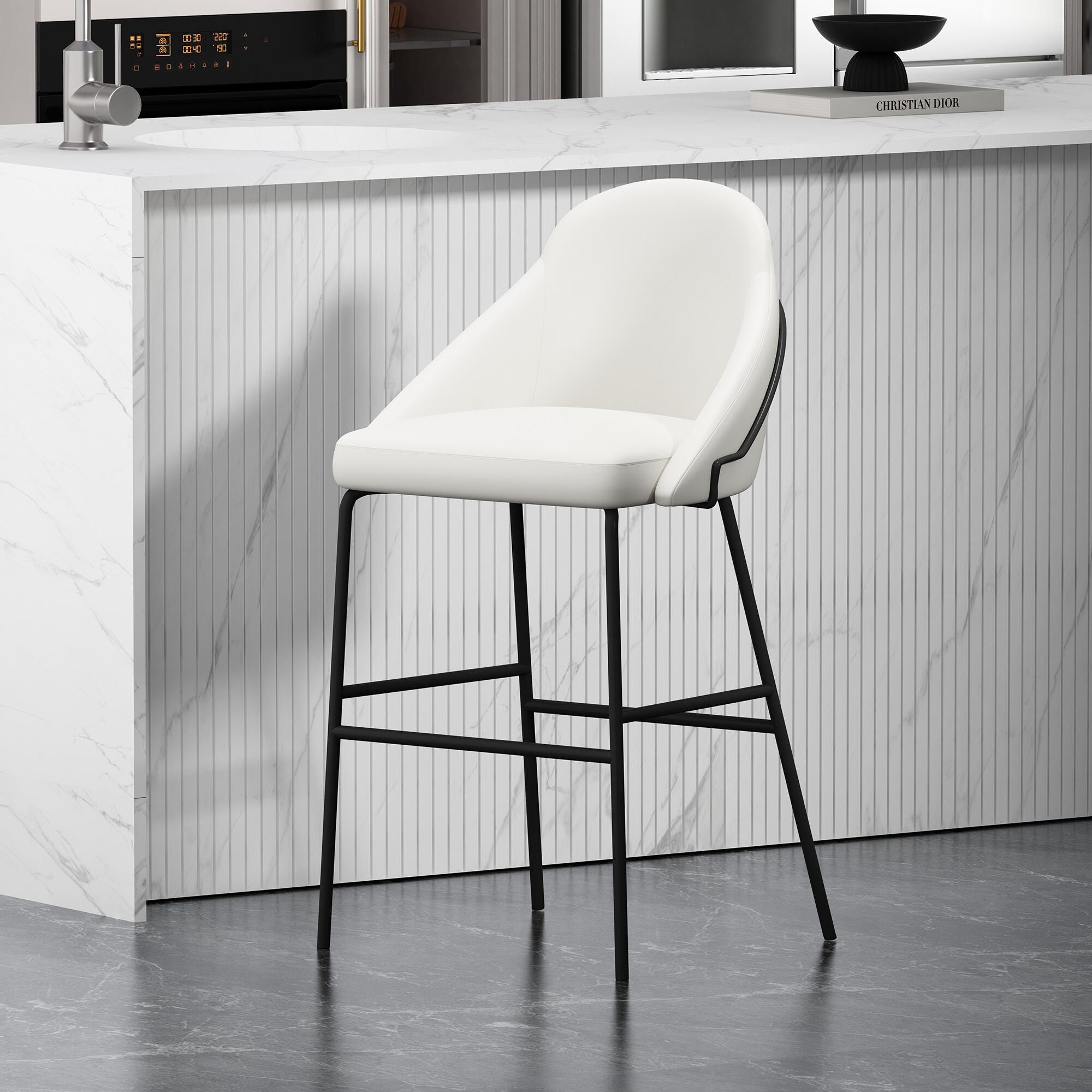 Click here for Manhattan Comfort Gracie Bar Height Bar Stool  Whi... prices