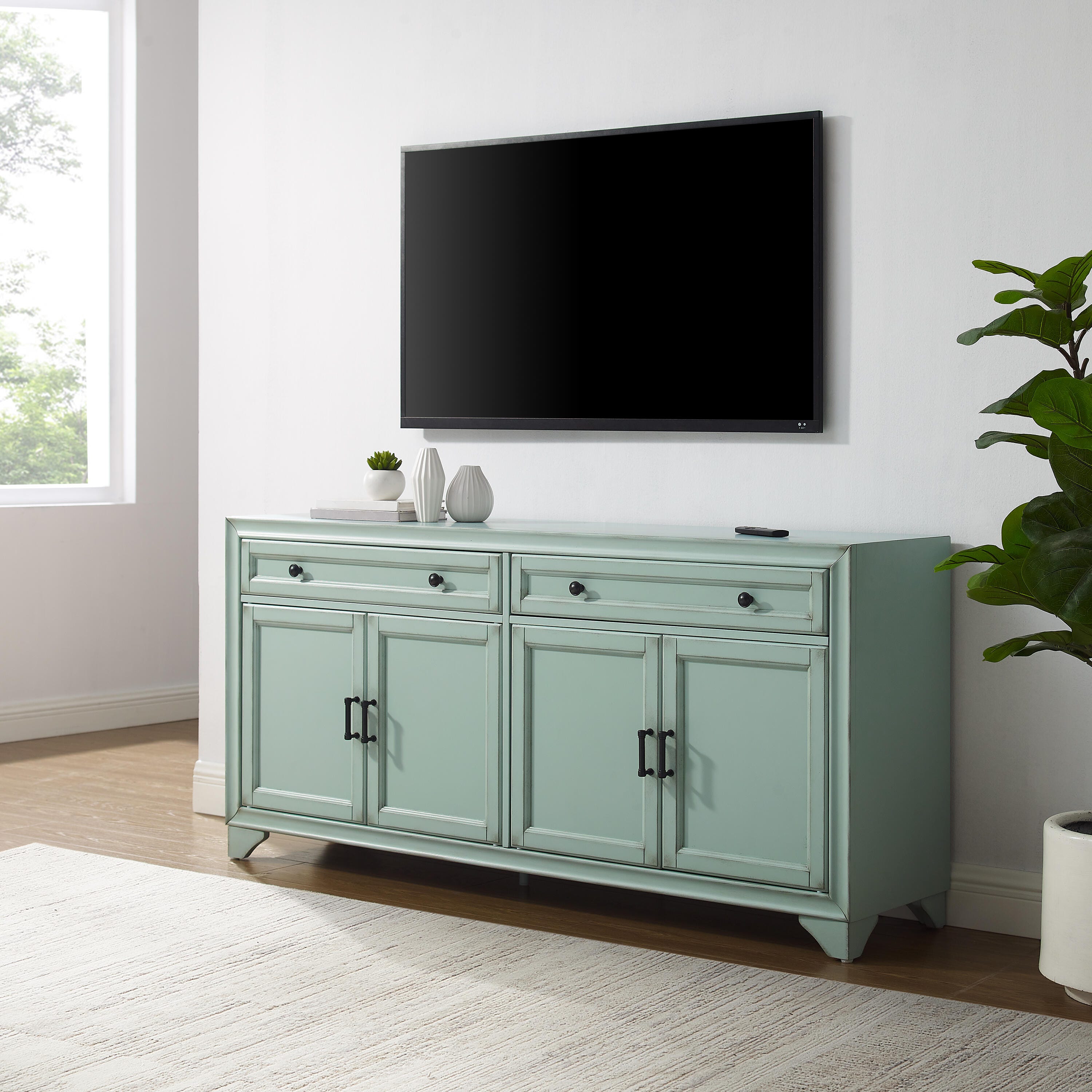 Click here for Crosley Furniture Tara Sideboard  Seafoam Blue prices
