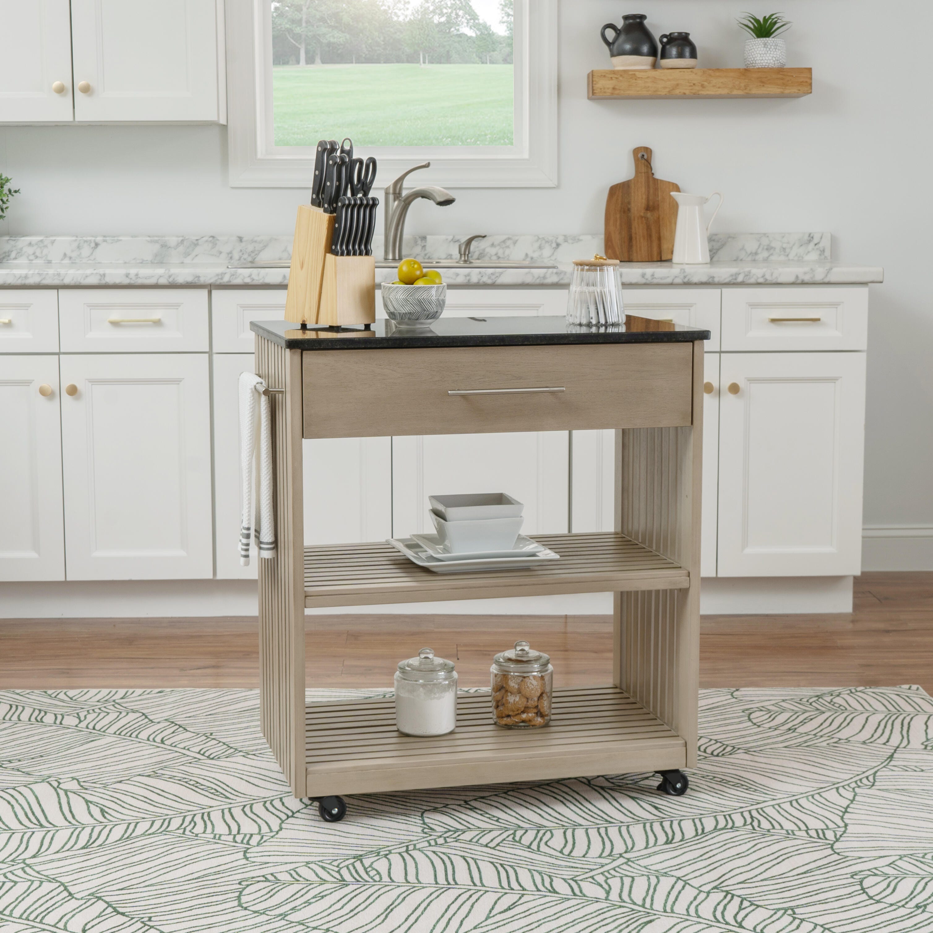 Click here for Linon Ina Kitchen Cart  Gray prices
